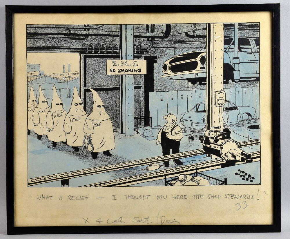 Jak cartoon (Raymond Jackson, 1927 - 1997). 'What a relief - I thought ...