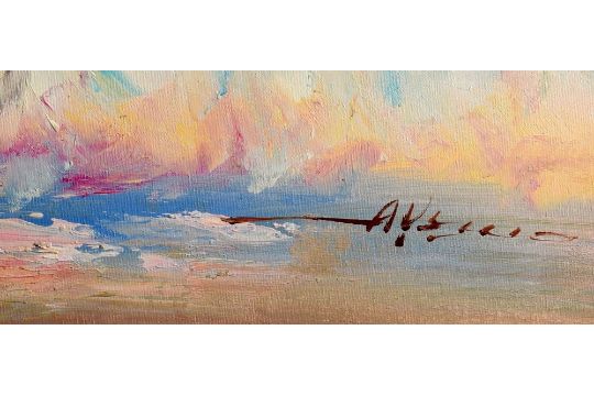 Anthony Vecchio (b.1949), horse racing scene, signed, oil on canvas ...