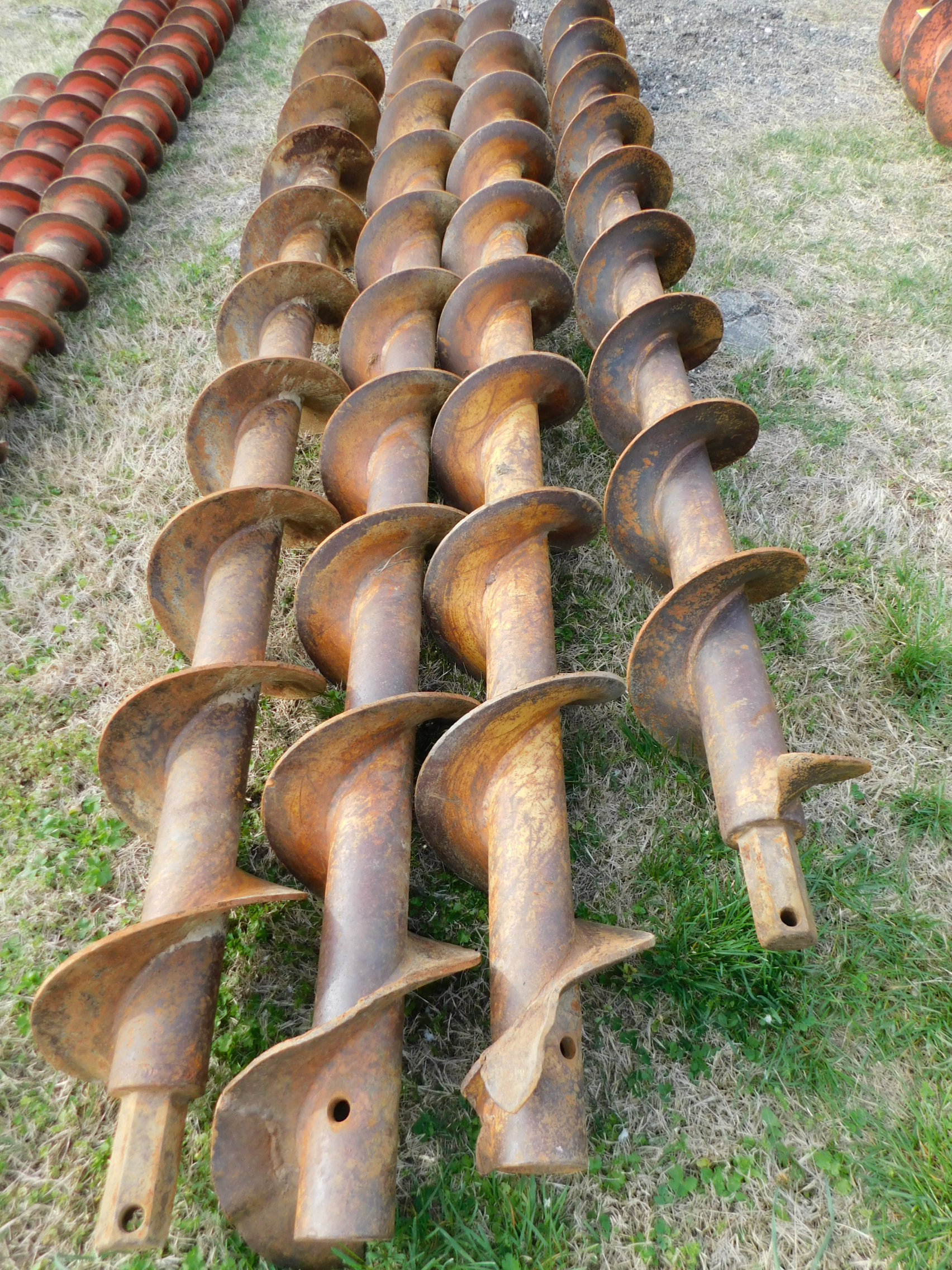 (4) Augers, 10" Diameter x 10' Long with Boring Head