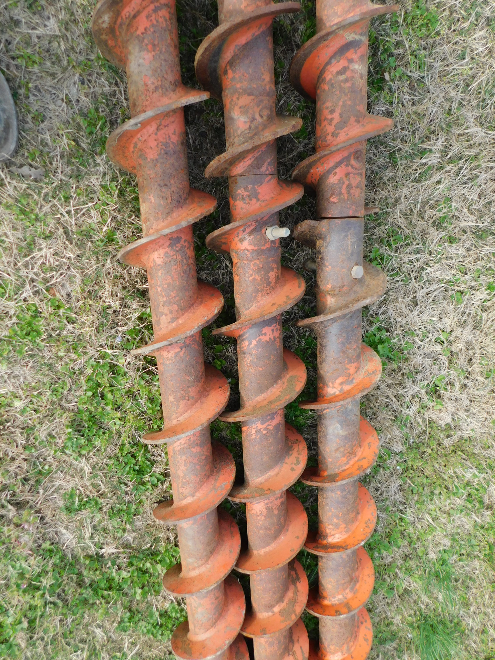 (5) Augers, 7" Diameter x 10' Long with Boring Head