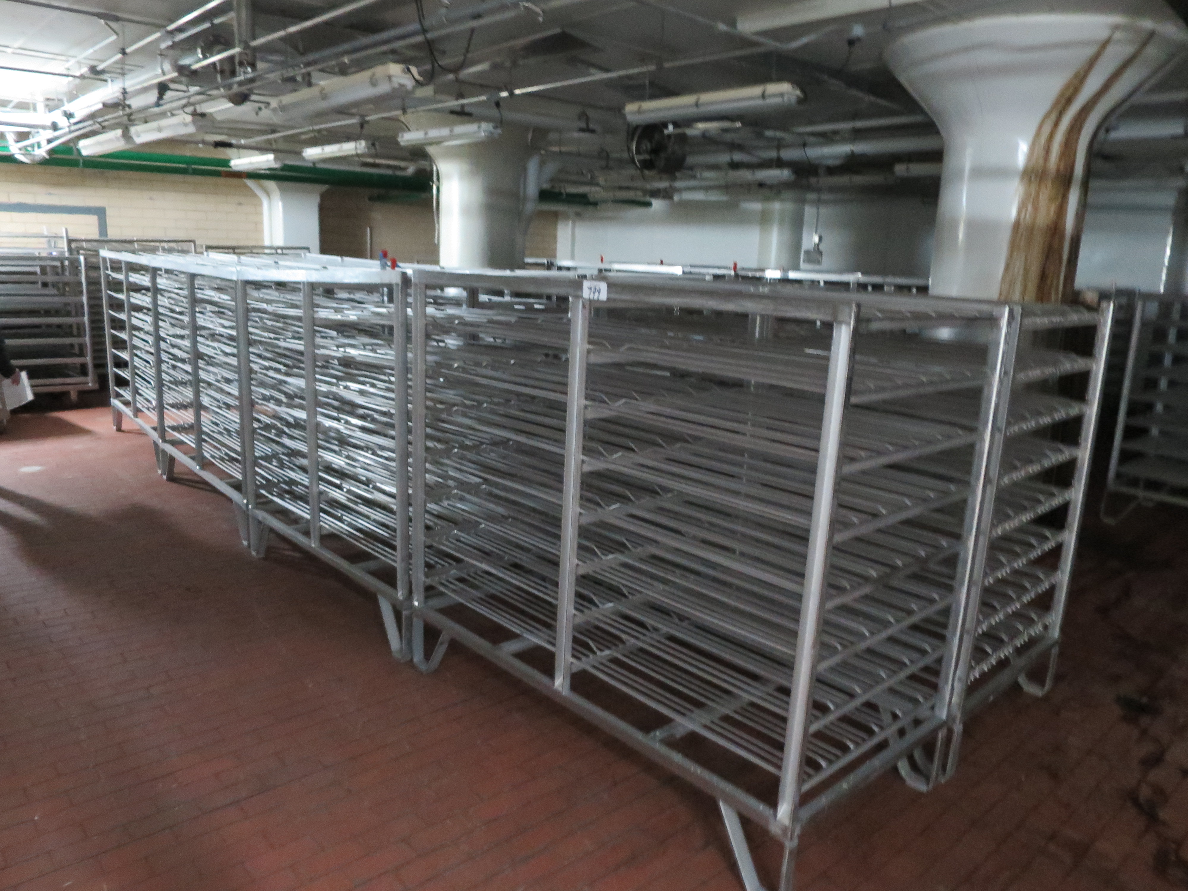 Stainless Meat Racks, 8 tier, 75" x 37" x 66" H, 7" clearance between tiers