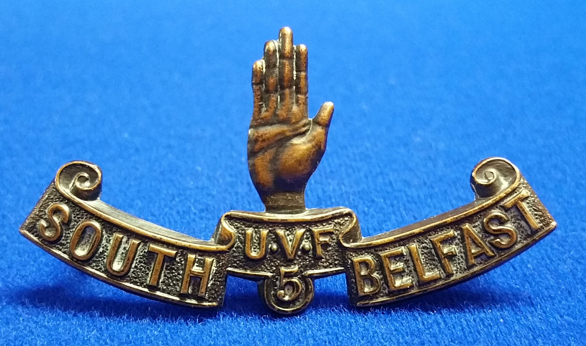 UVF 5TH BATTALLION SOUTH BELFAST CAP BADGE