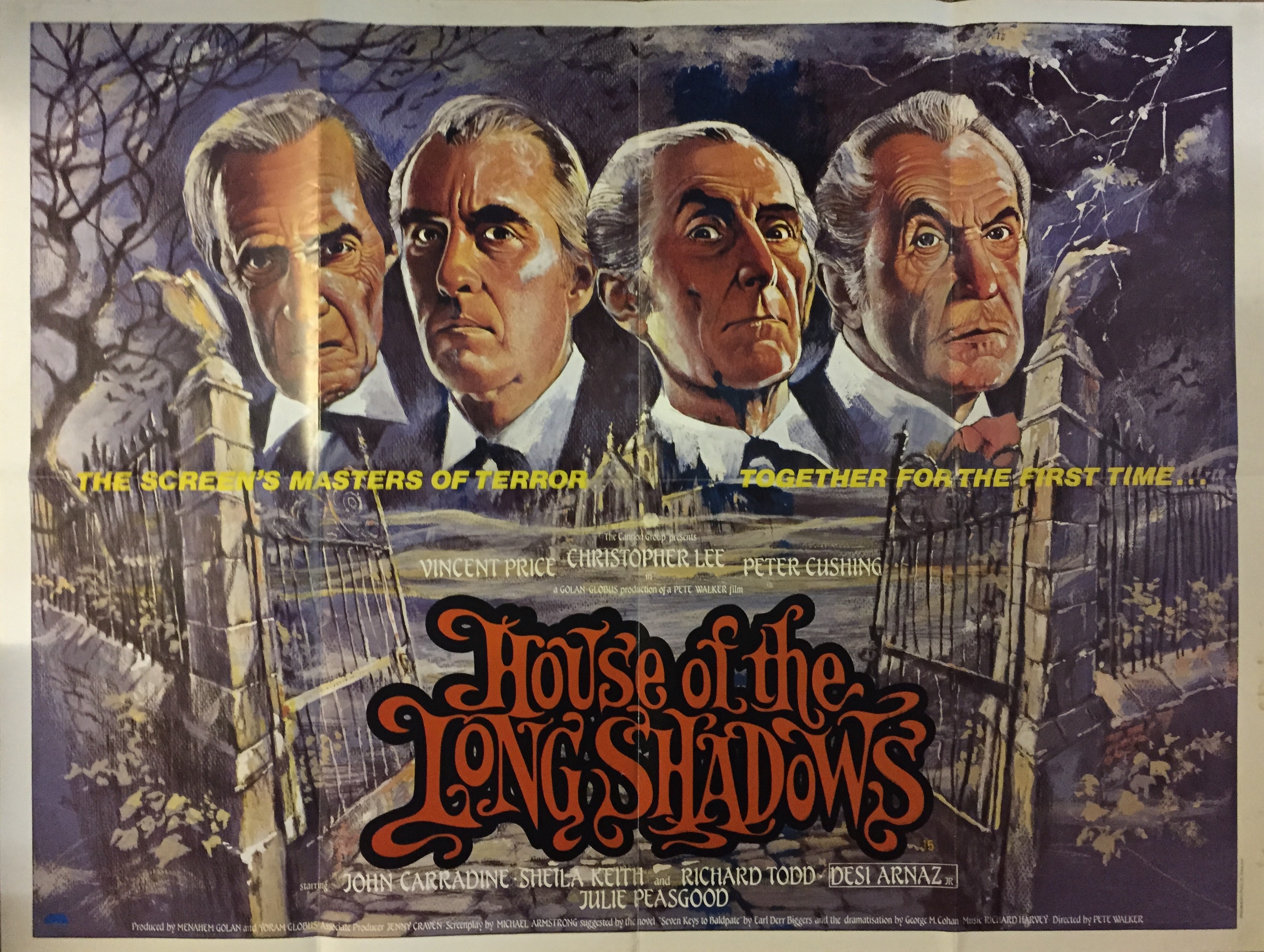 House of The Long Shadows 1983 film poster, starring John Carradine ...
