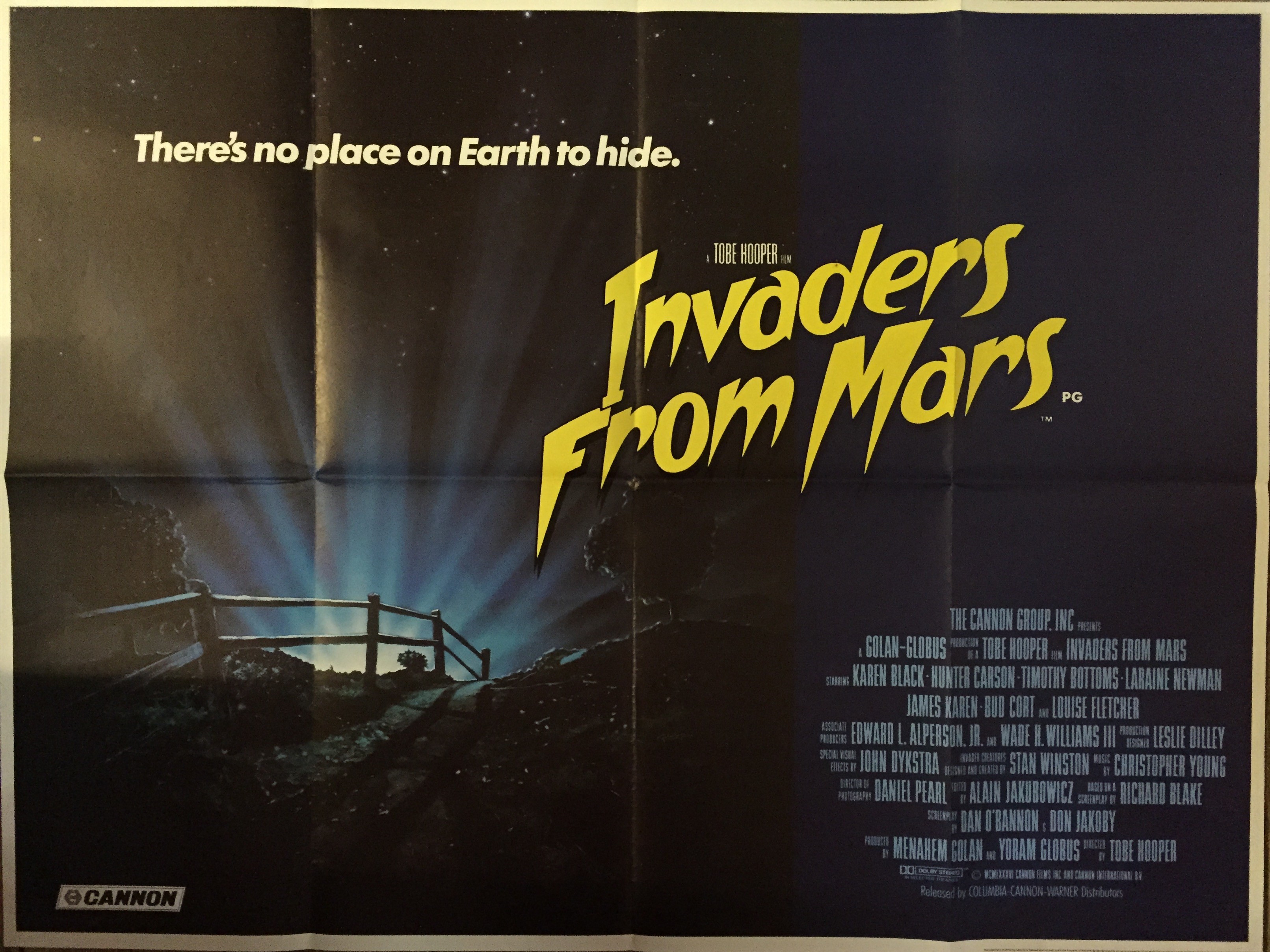 Invaders From Mars 1986 film poster for Tobe Hooper's remake of ...