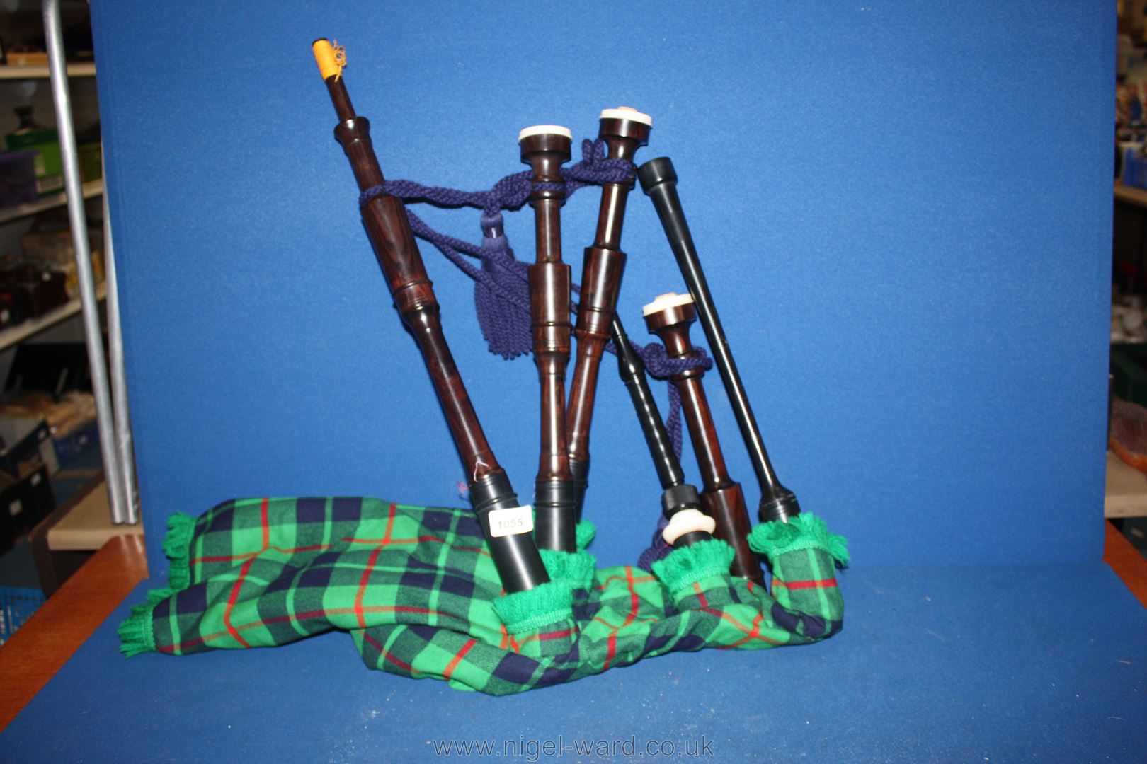 A set of Bagpipes, as new, retailed by Piob Mhor of Scotland, made with ...