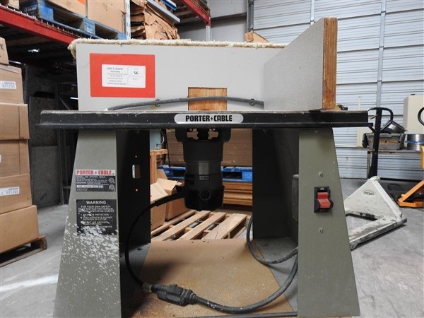 PORTER CABLE 698 SHAPER TABLE WITH PLUNGE ROUTER MODEL 6912 &ACCESSORIES