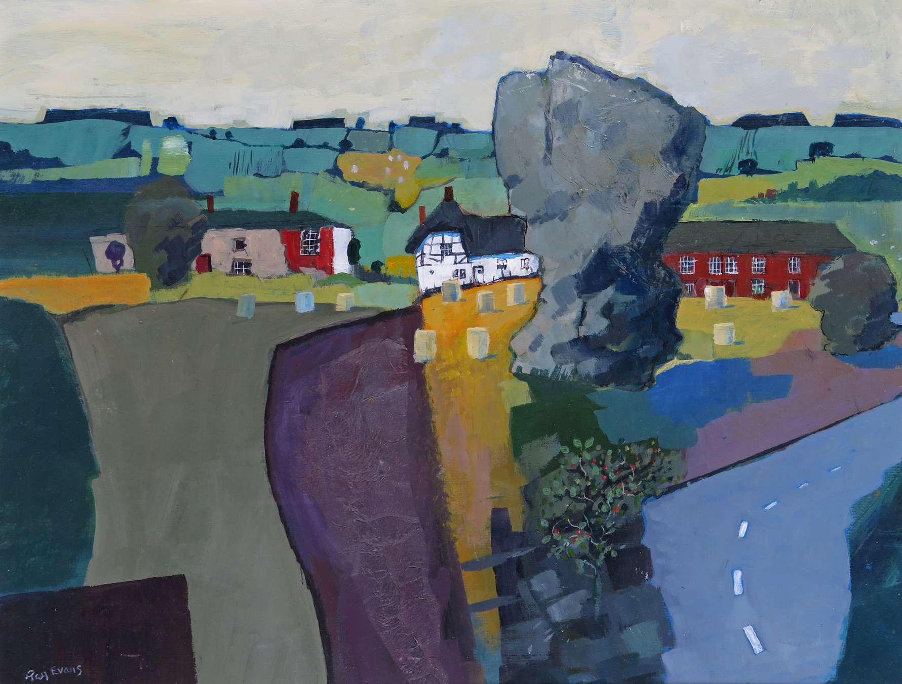 Ray Evans R.I. (b.1920) Avebury; In the Breacon Beacons Two, both ...