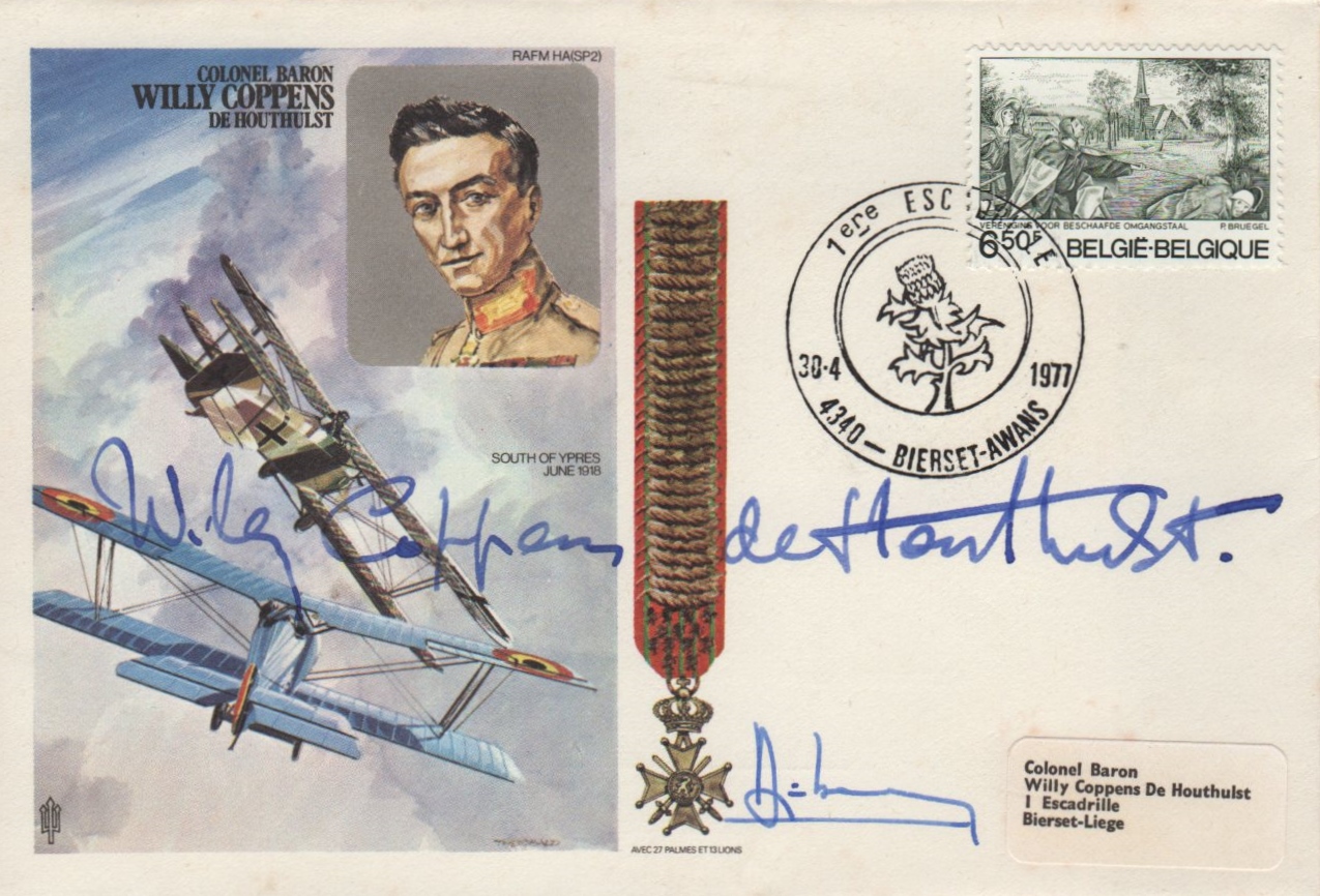 COPPENS WILLY: (1892-1986) Belgian Fighter Ace of World War I, ranking ...