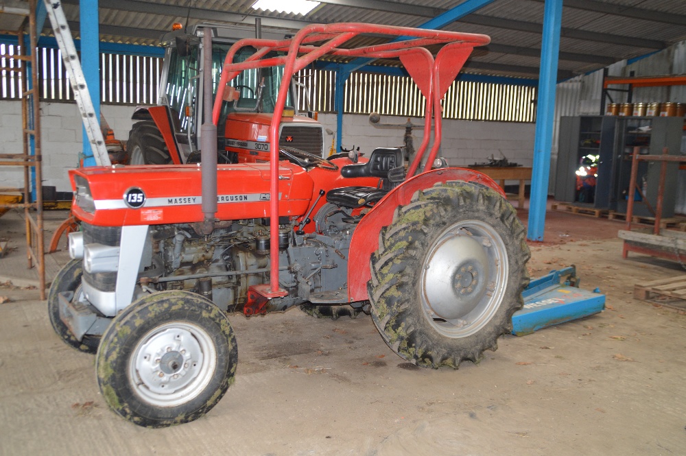 Massey Ferguson 135 2WD tractor. 5768 hours. 12.4/11-28 rear wheels and ...