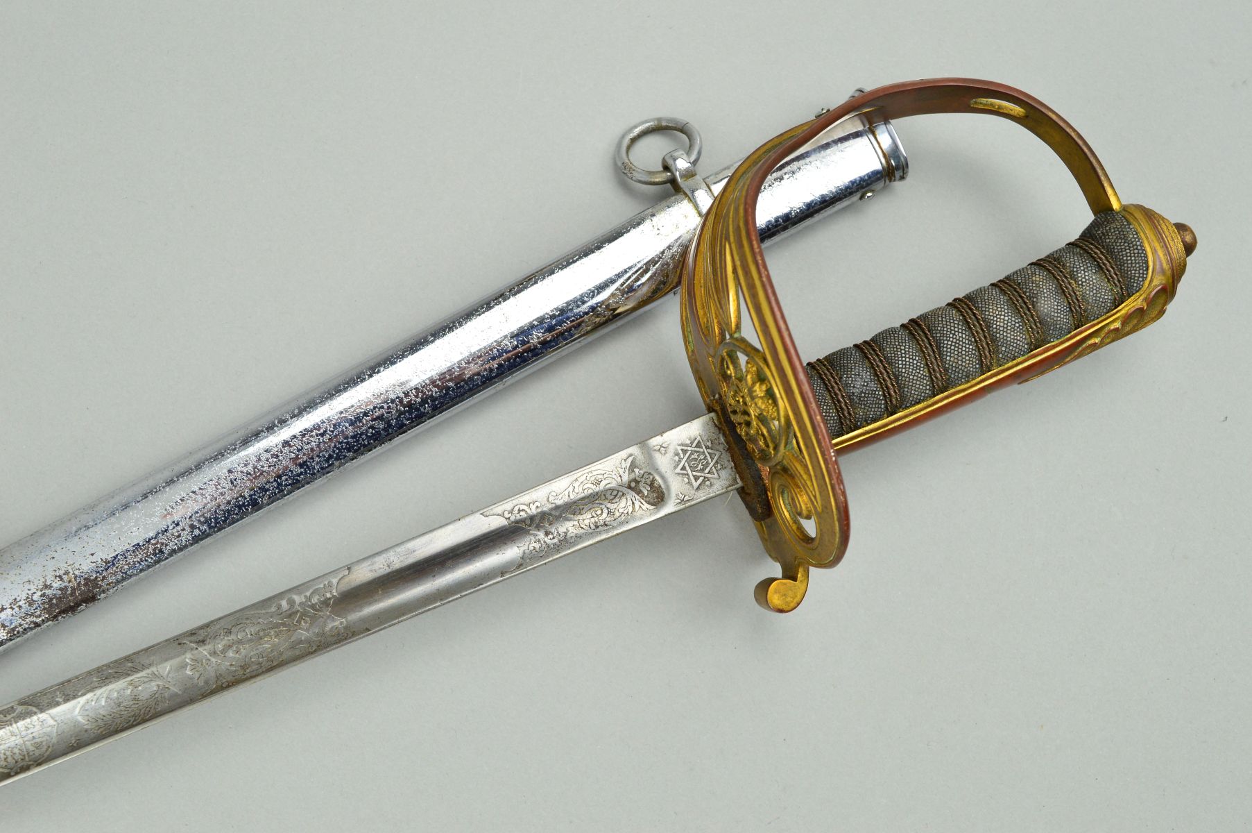 A BRITISH OFFICERS SWORD, by Henry Wilkinson, Pall Mall, London, blade ...