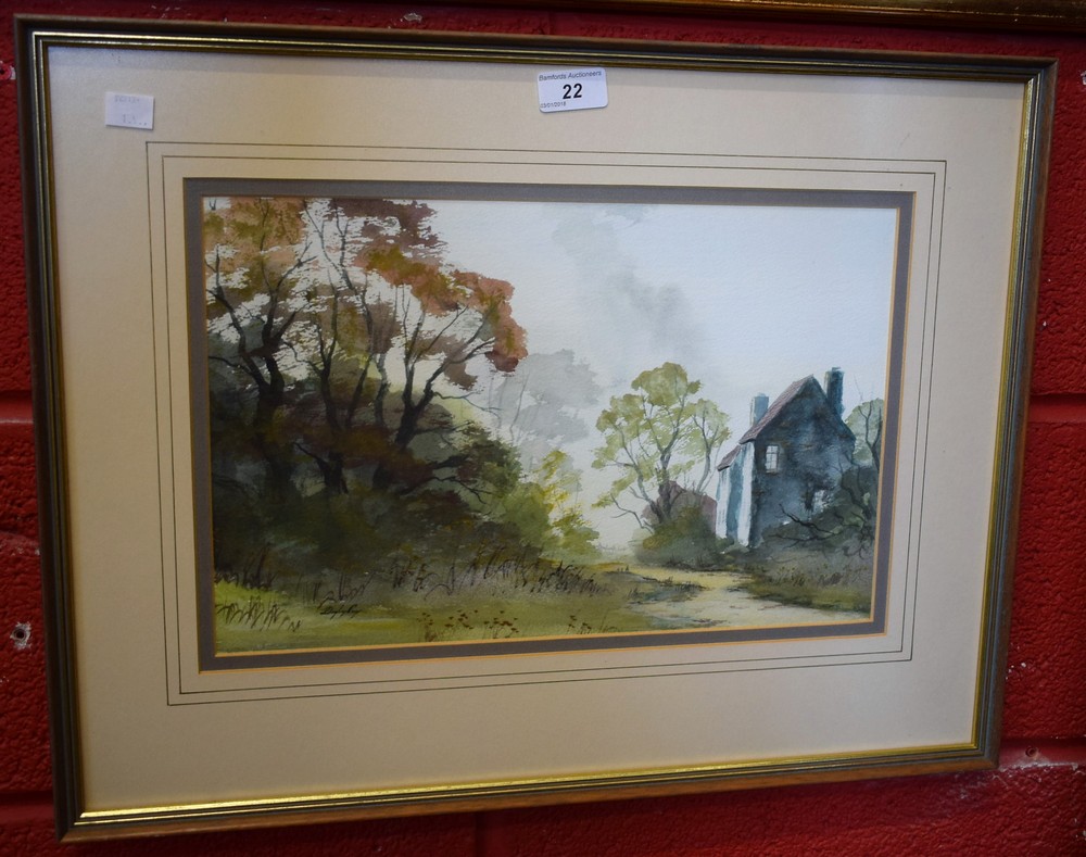 Digby PageDerbyshire Landscape with Cottagesigned, watercolour