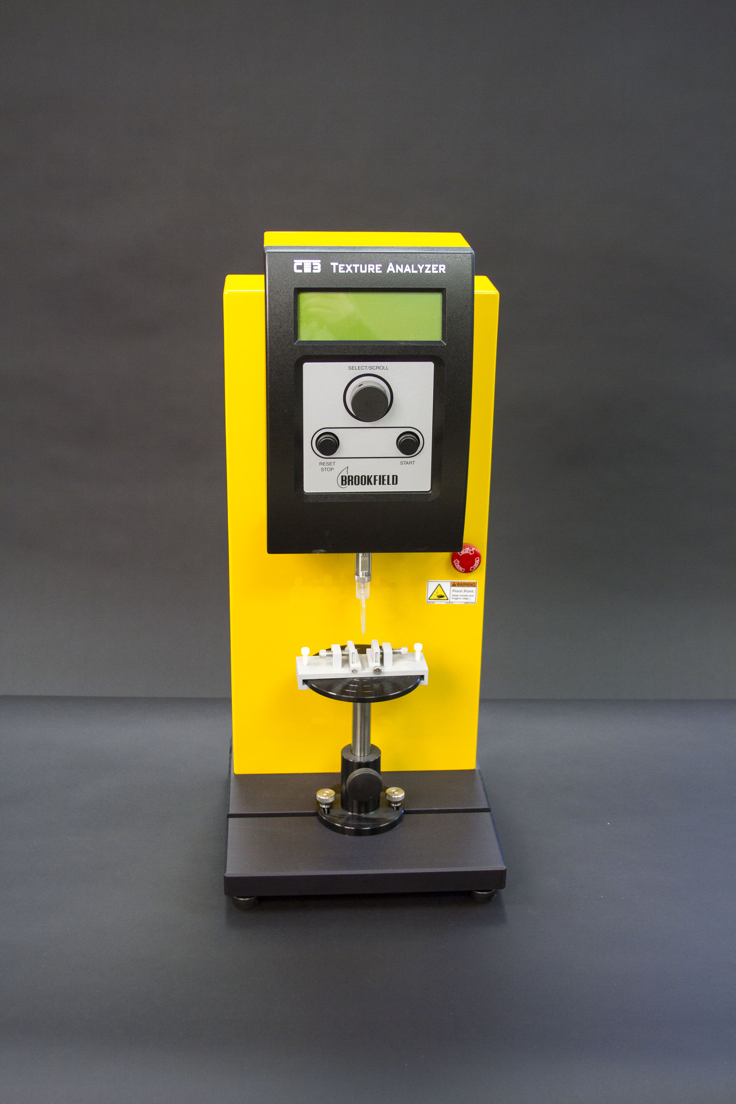 Brookfield Model CT3 Texture Analyzer with load range 25 kg, TA-RT Kit Fixture Base Table, TA-