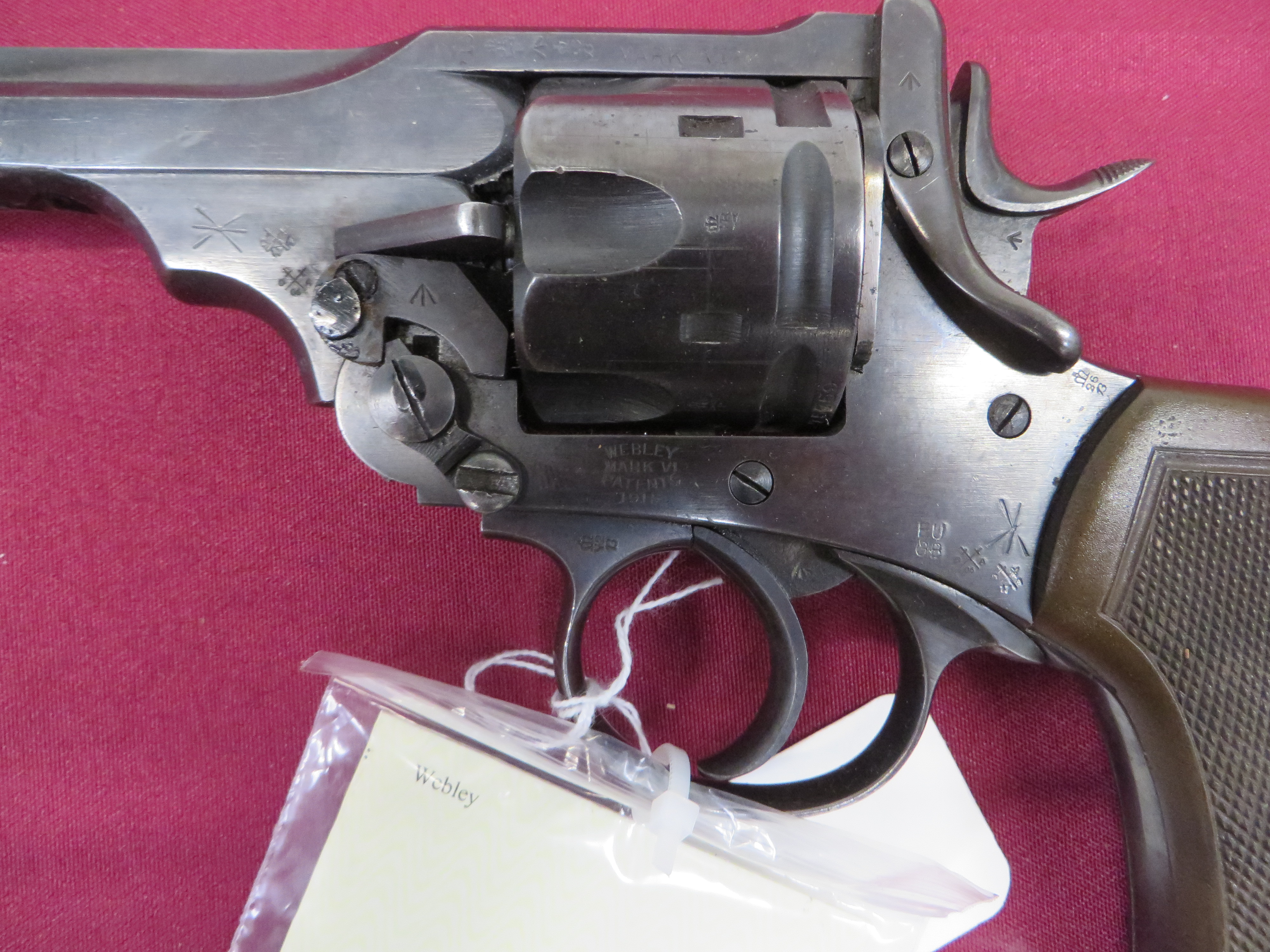 Deactivated WW1 Webley MK6 Revolver .455 blued 6 inch barrel marked ...