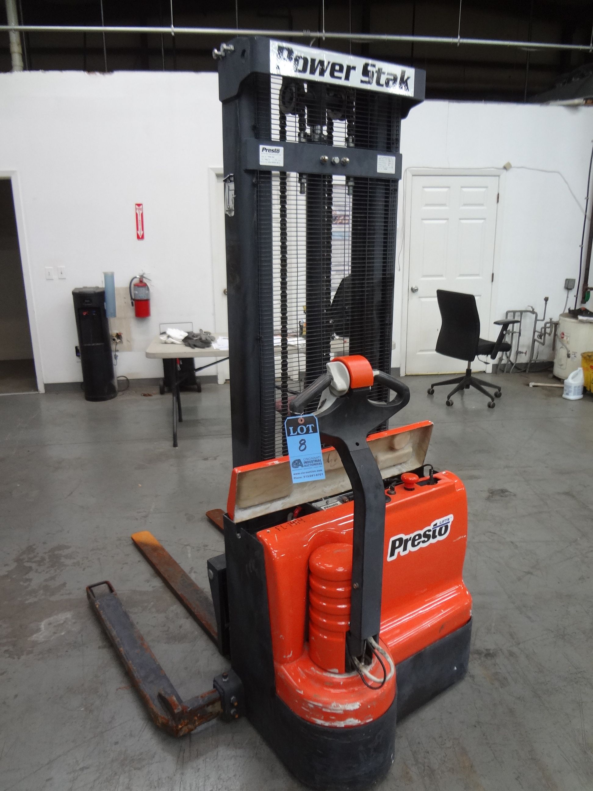 2,200 LB PRESTO MODEL PPS2200-125AS POWER STAK ELECTRIC STACKER; S/N ...