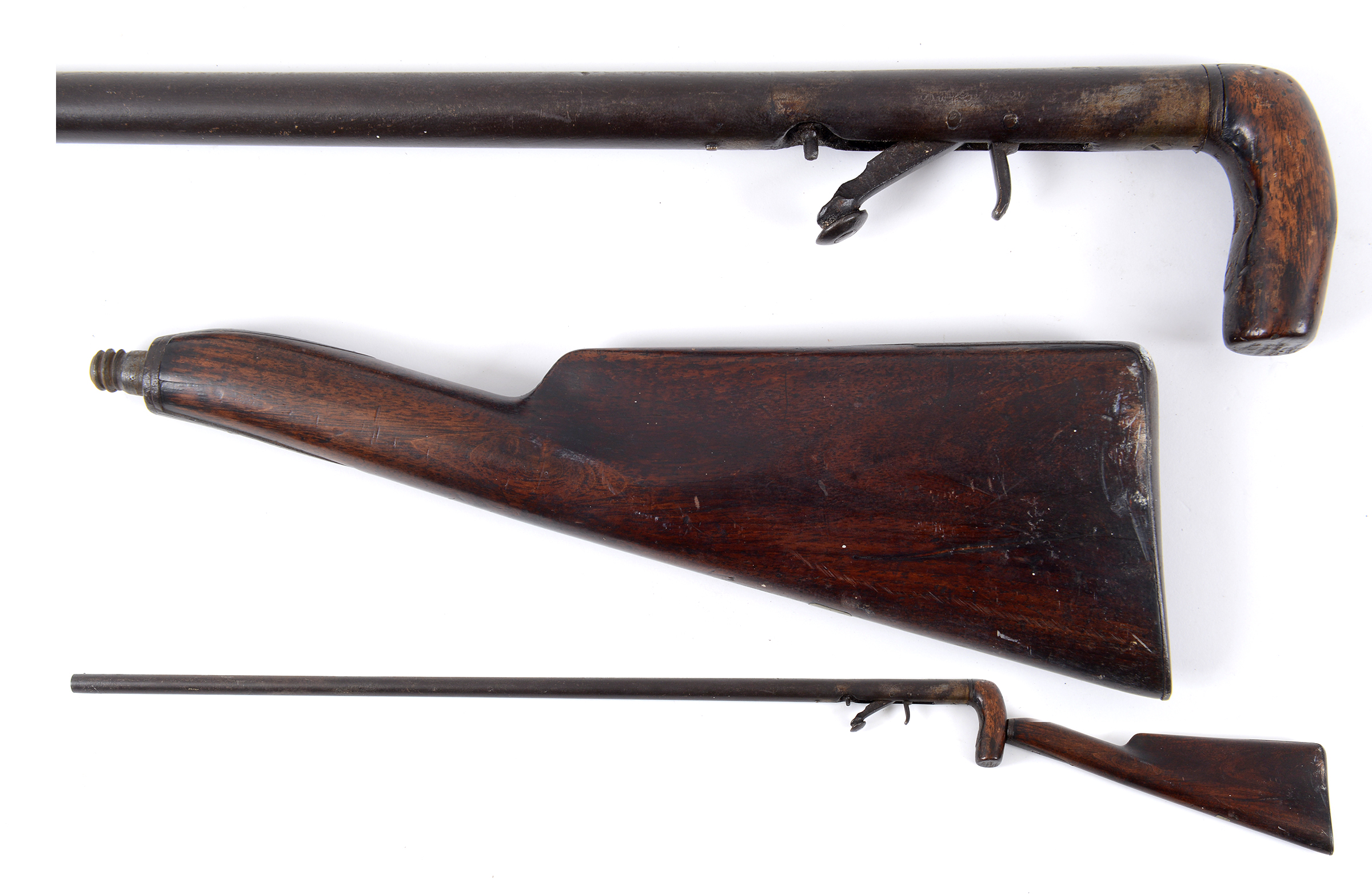 A mid-late 19th century Day's Patent percussion cap poachers walking ...