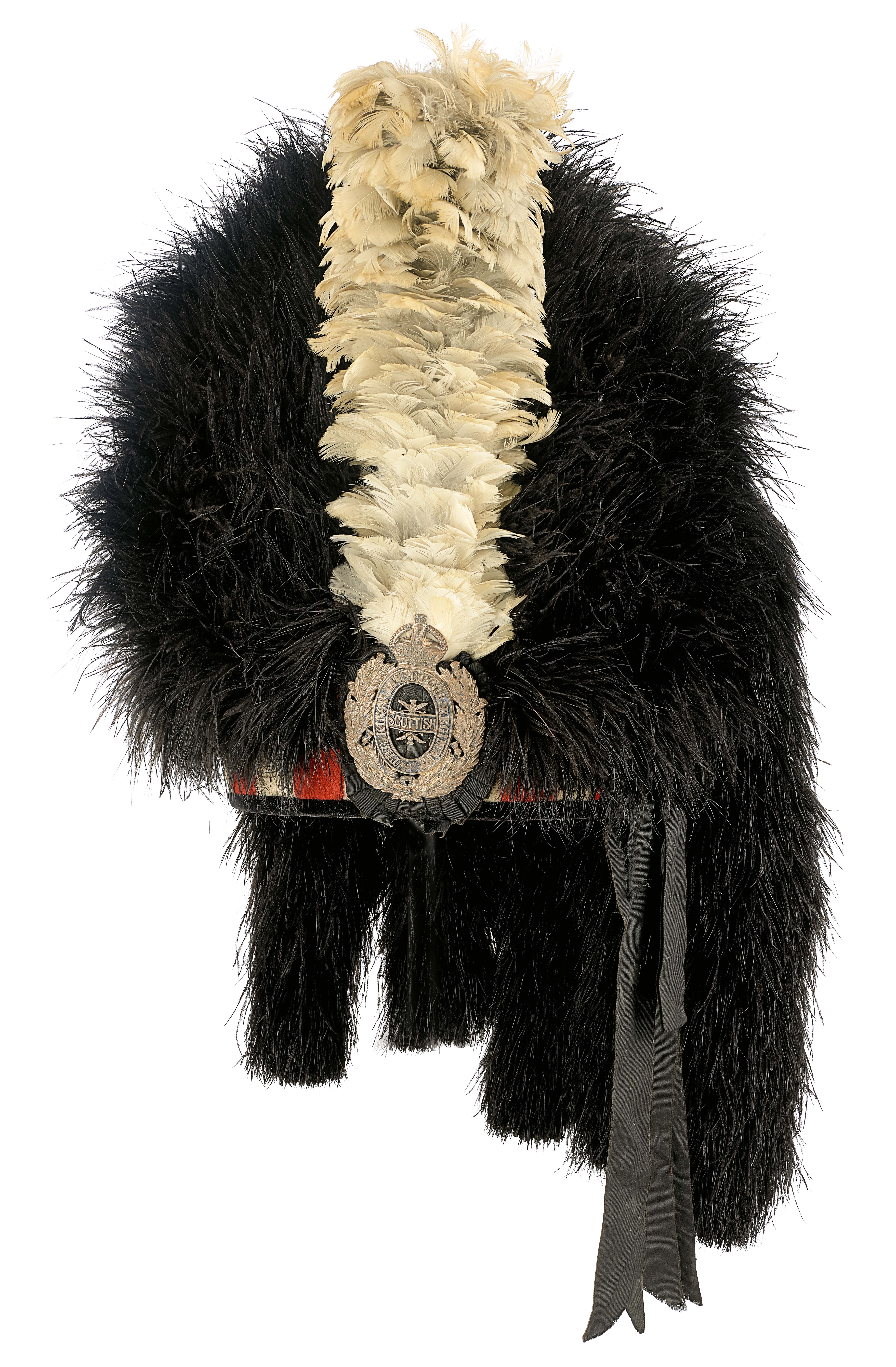 10th Liverpool Scottish, Officer’s feather bonnet.A rare example of ...