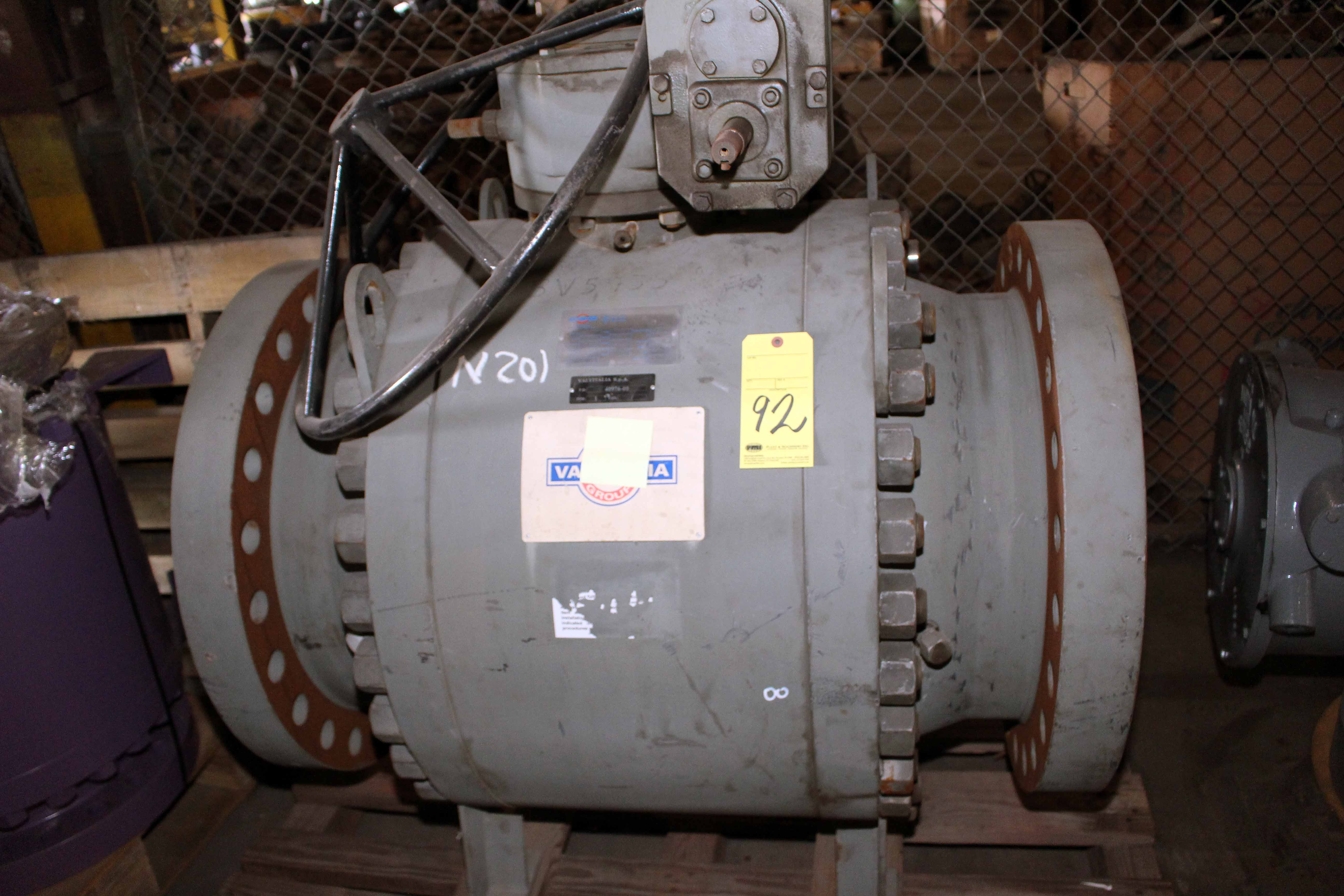 NEW - 20", 600 LB. (3 PC.) GROVE FULL PORT BALL VALVE GEAR OP.