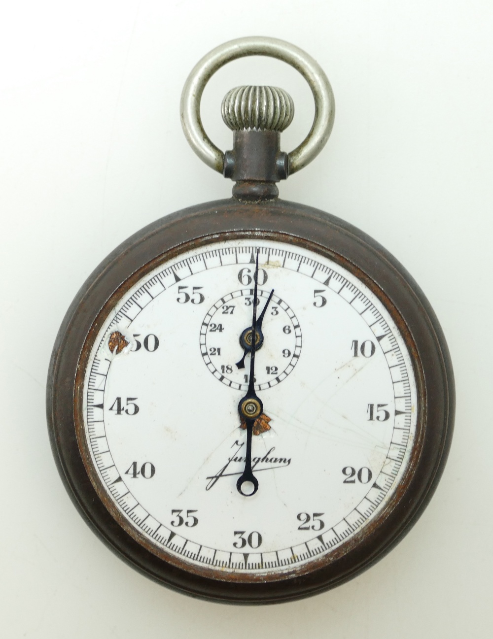 Original German WWII Kriegsmarine stopwatch by Junghans in metal case ...