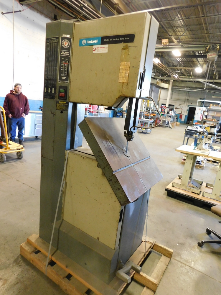 Rockwell 20 in. Vertical Band Saw Model 20, S/N 1745476, with 24 in. x ...
