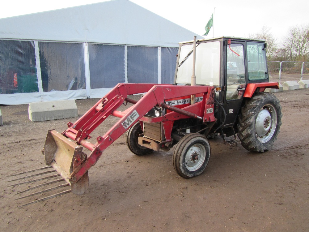 Massey Ferguson 230 Tractor c/w MF Loader Reg. No. E789 BTA Ser No ...