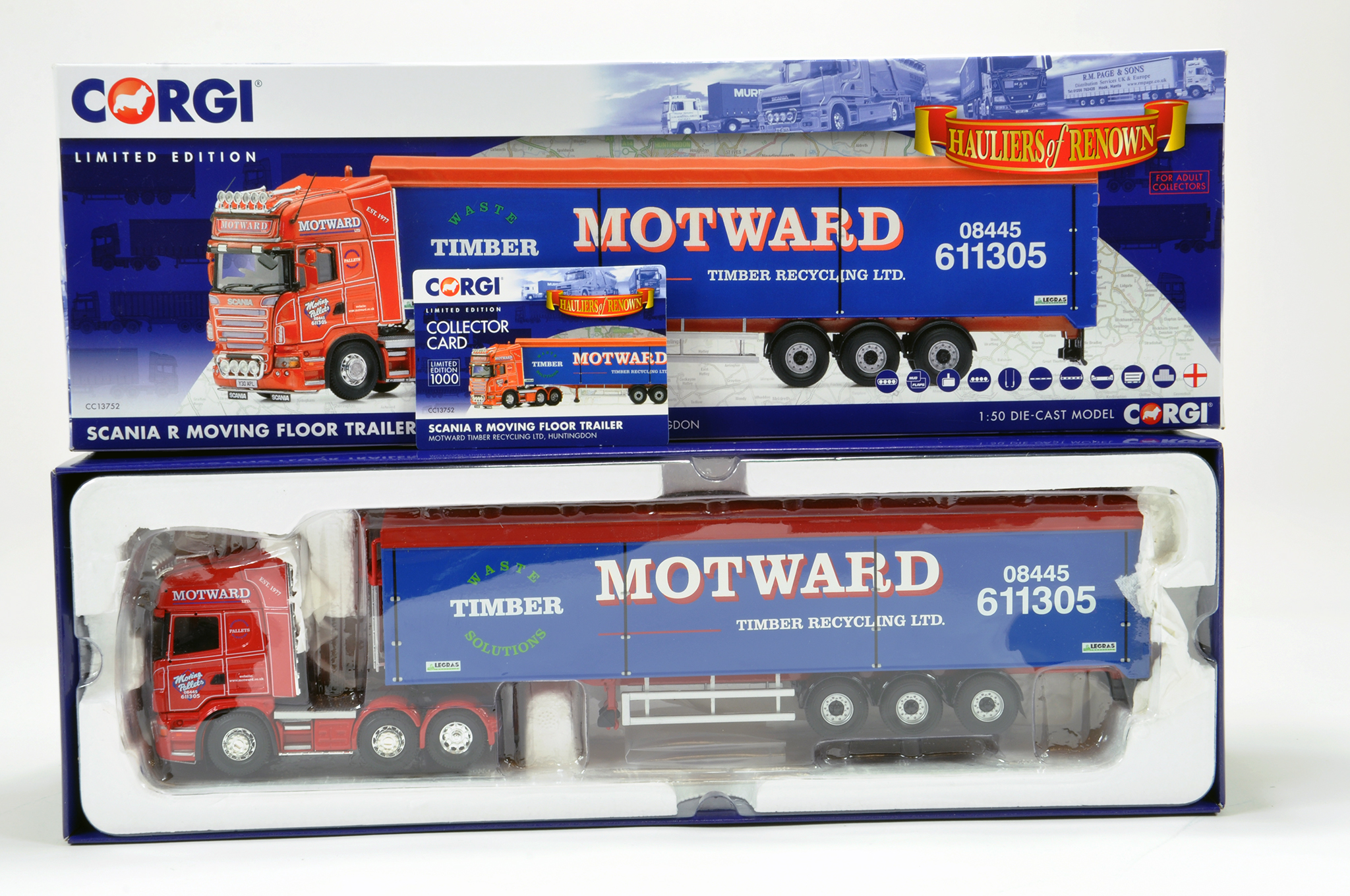 Corgi Diecast Truck Issue comprising No. CC13752 Scania R Moving Floor ...