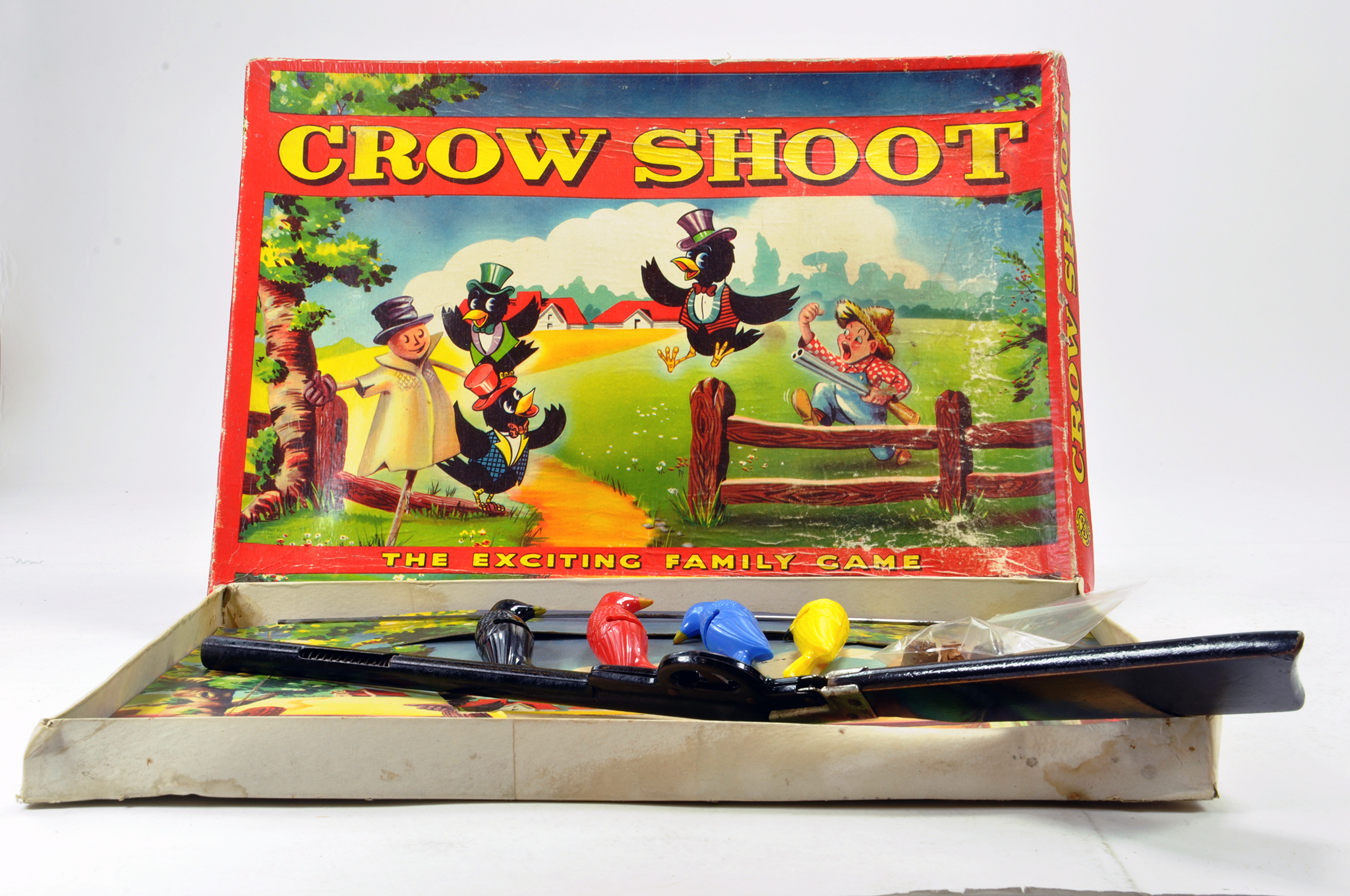 Vintage Crow Shoot Gun Game. Complete.