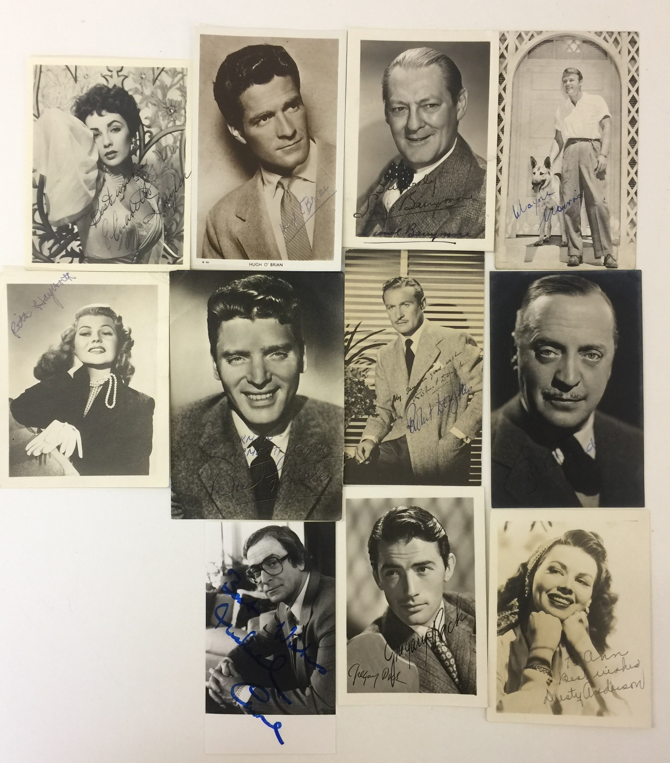 MALE AND FEMALE STAR AUTOGRAPHS - MOSTLY HAND SIGNED - 26x postcards ...