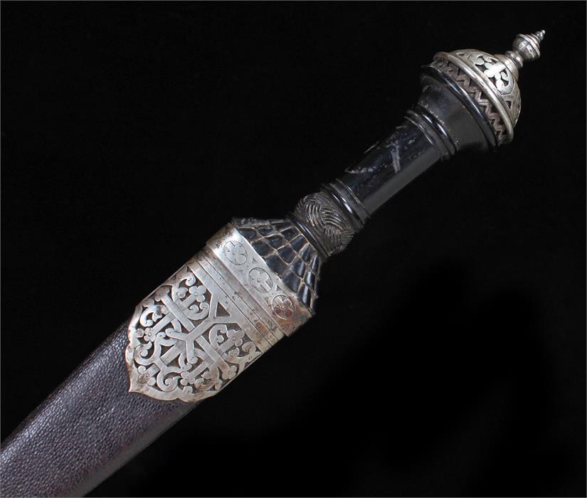 Scottish Kilt knife ( Sgian Dubh ) the grip of dark hardwood with ...