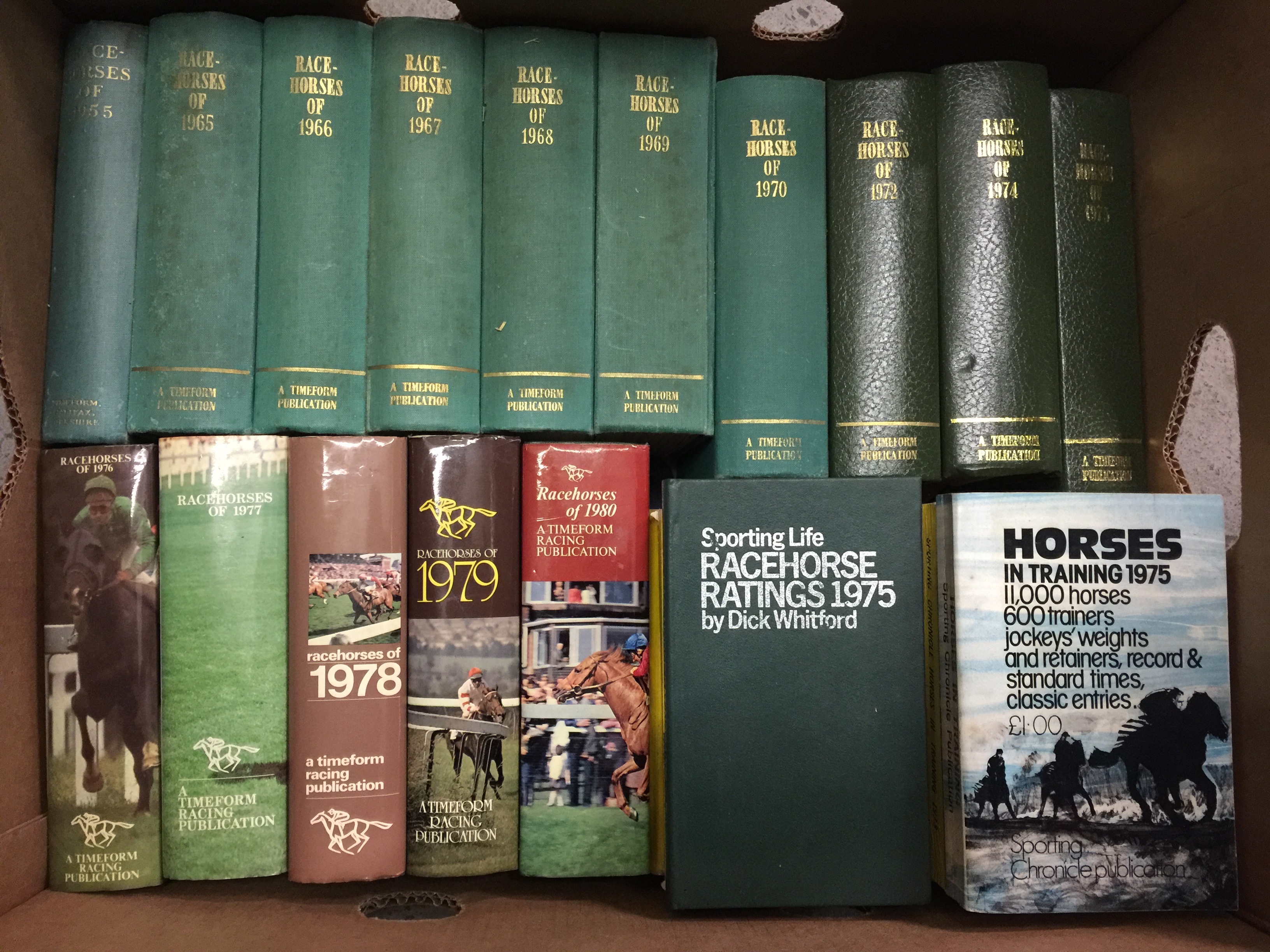 HORSE RACING BOOKS - to include 15 Timeform Racehorse of Year books ...