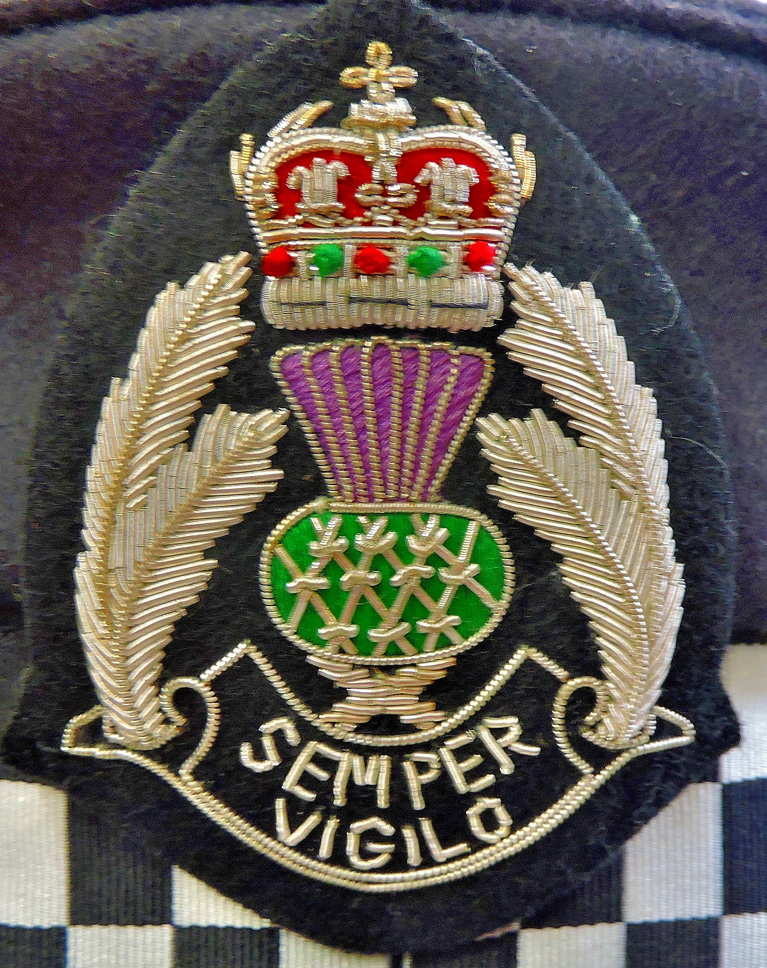 Scottish Tayside Chief Constable Police Peaked Cap, size 58 with QC cap ...