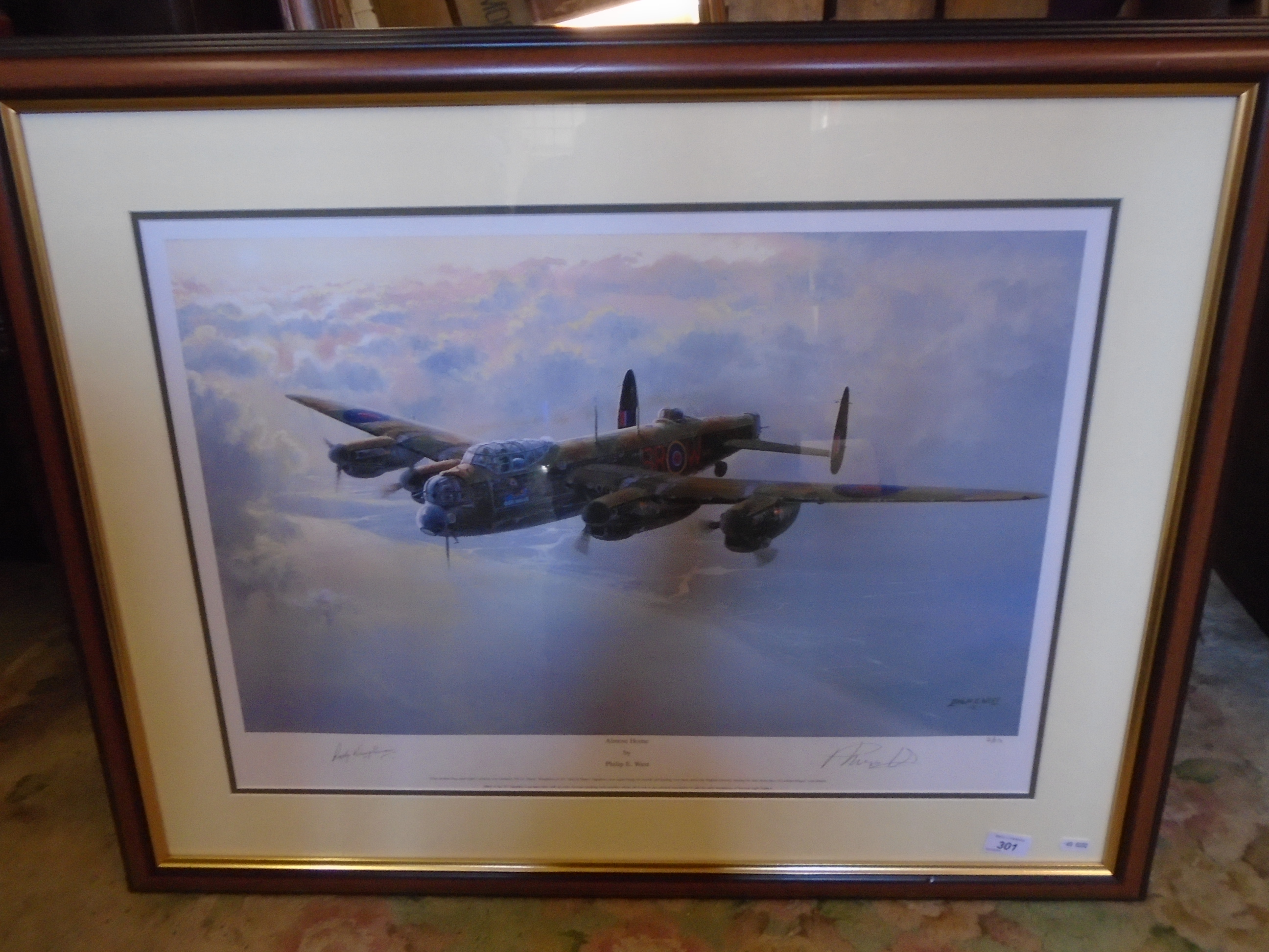 SIGNED PHILIP E WEST LTD ED (2/250) PRINT 'ALMOST HOME' ALSO SIGNED BY ...