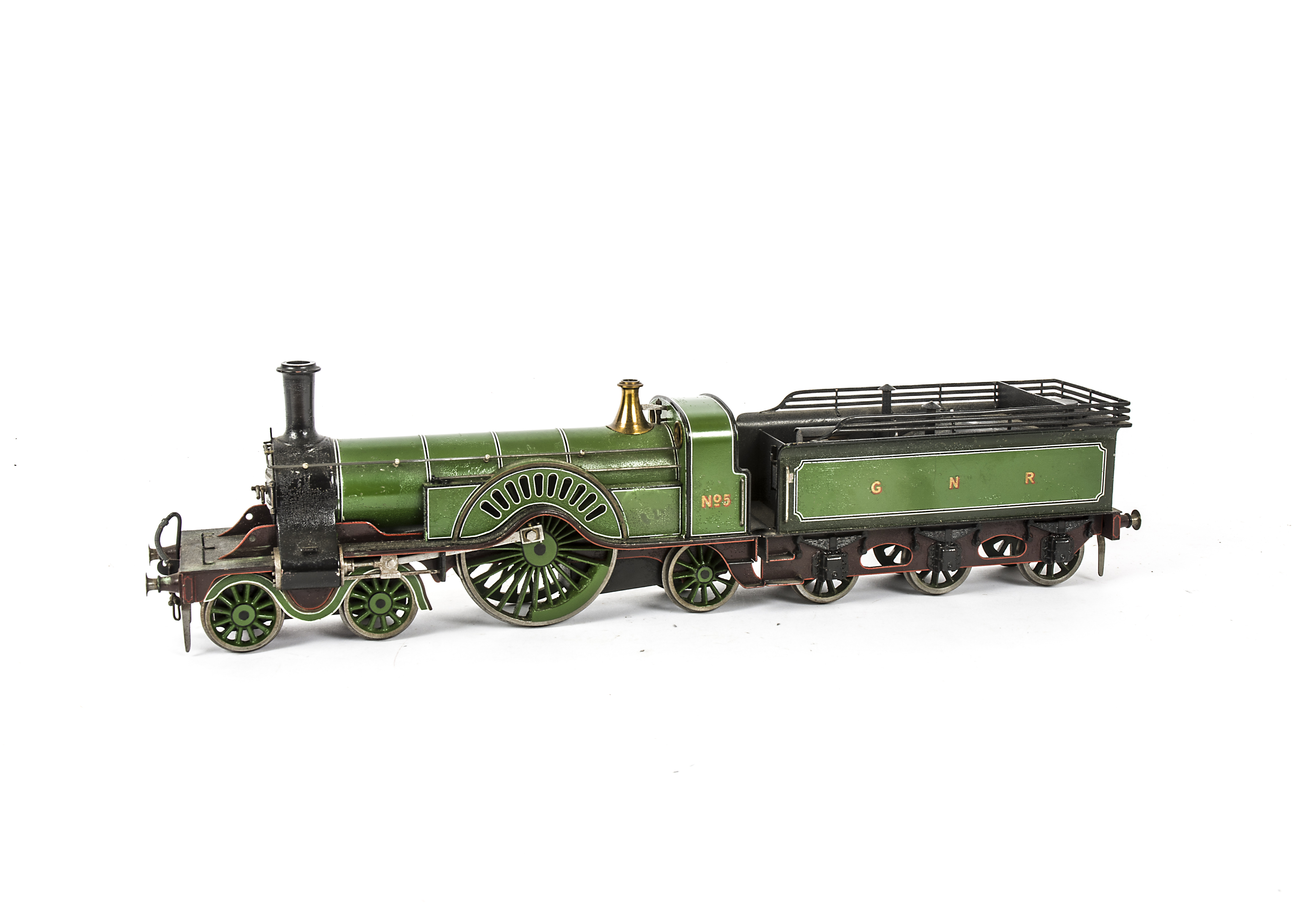 A Finescale O Gauge Stirling GNR 'Single' 4-2-2 Locomotive and Tender ...