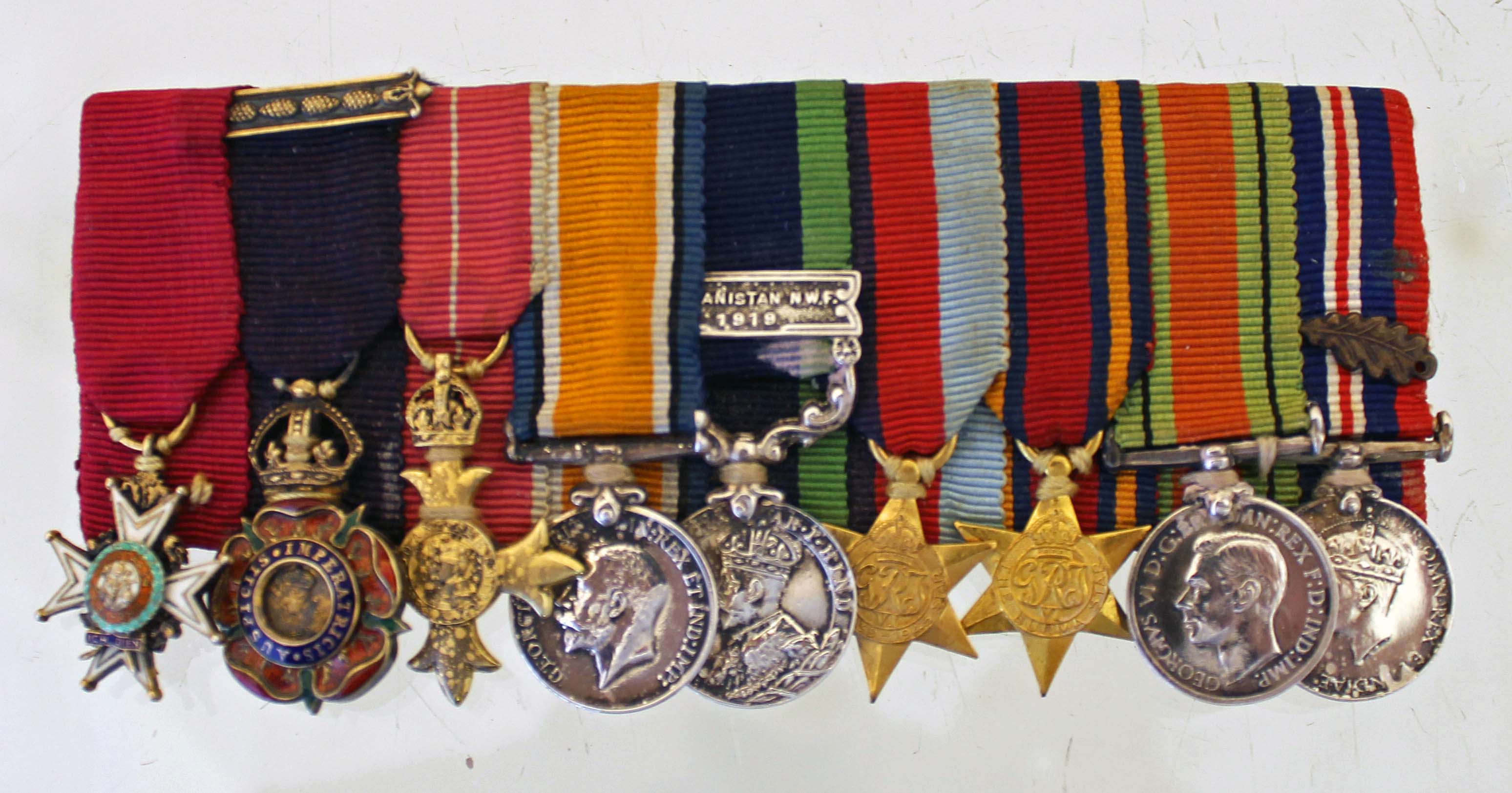 An impressive miniature medal group mounted by Spink of London. The ...