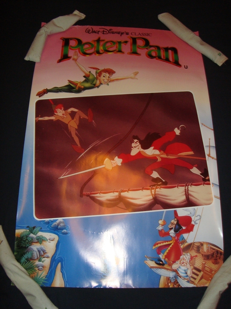 PETER PAN (1989 Release) LOT x 5 - 1 x British UK Quad Film Poster ...