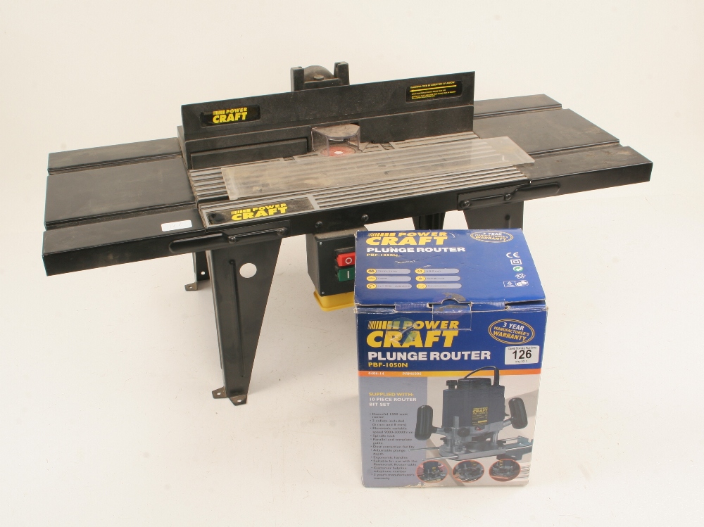 A POWER CRAFT router and router table G