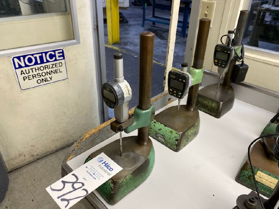 Indicator Stands, w/ Mitutoyo Digital Drop Indicators