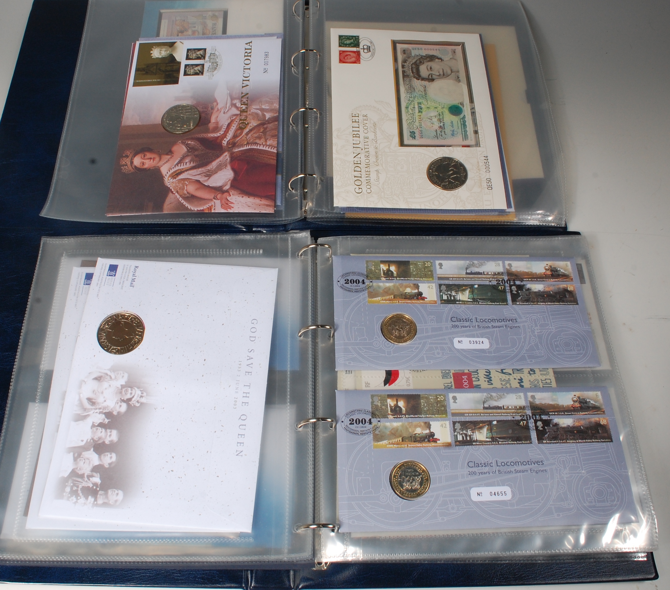 Great Britain, two Royal Mail / Royal Mint Philatelic Numismatic cover ...