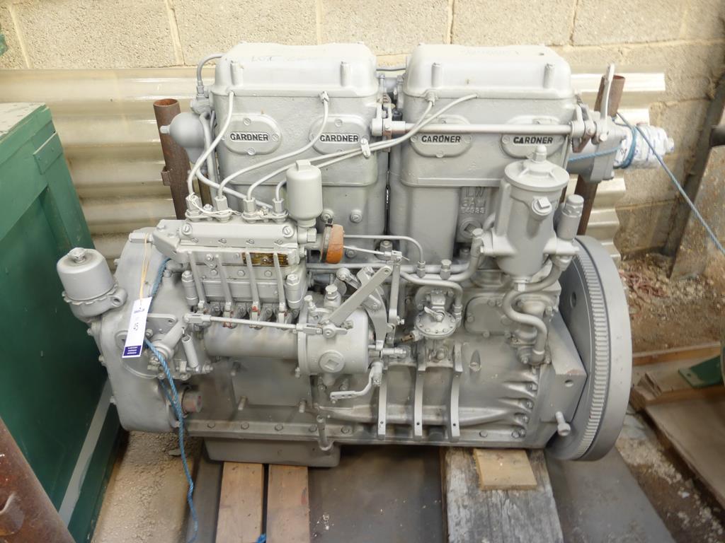 A Gardner 4LW 4 Cylinder Marine Diesel Engine, 72BHP at 1800RPM ...