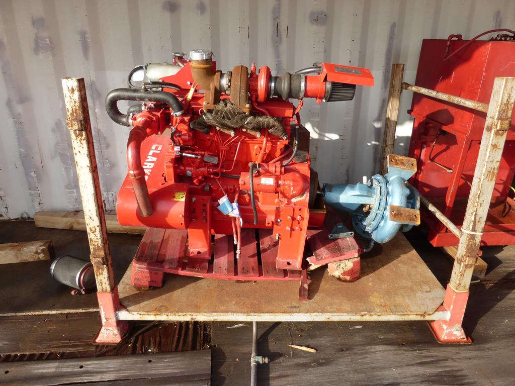 A Clarke Fire Pump with John Deere 4 Cylinder Diesel Engine and Clarke ...
