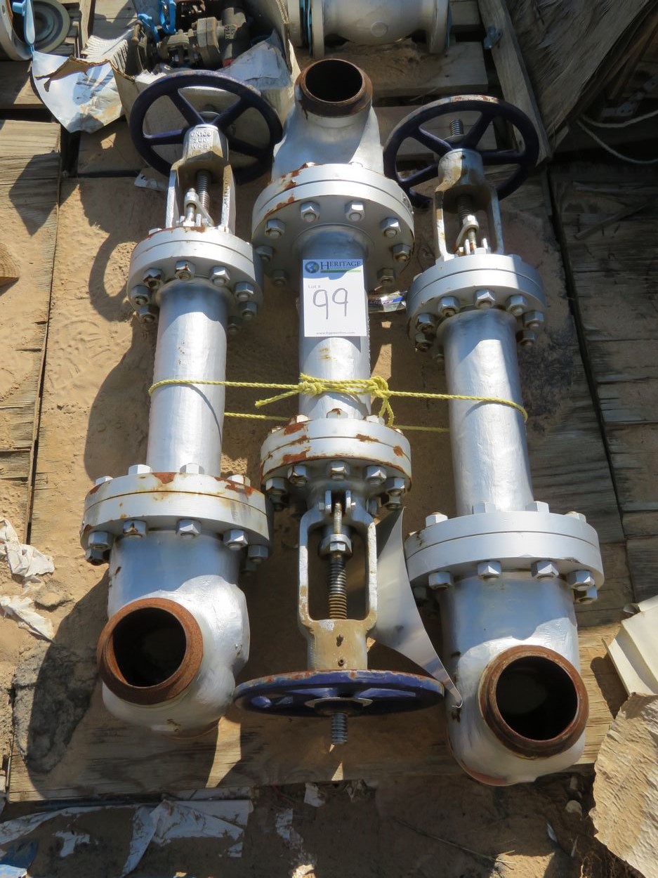 Bvalve 4" Long Neck Gate Valves. Lot: (3) 300LB Pressure Class, 57.5 ...