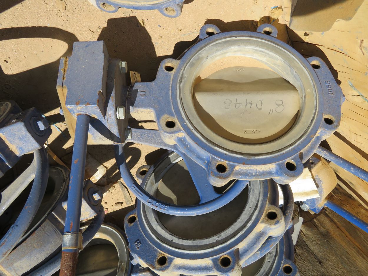 Keystone 8" Butterfly Valves. Lot: (8) 8" Butterfly Valves, 250 PSI/16 ...