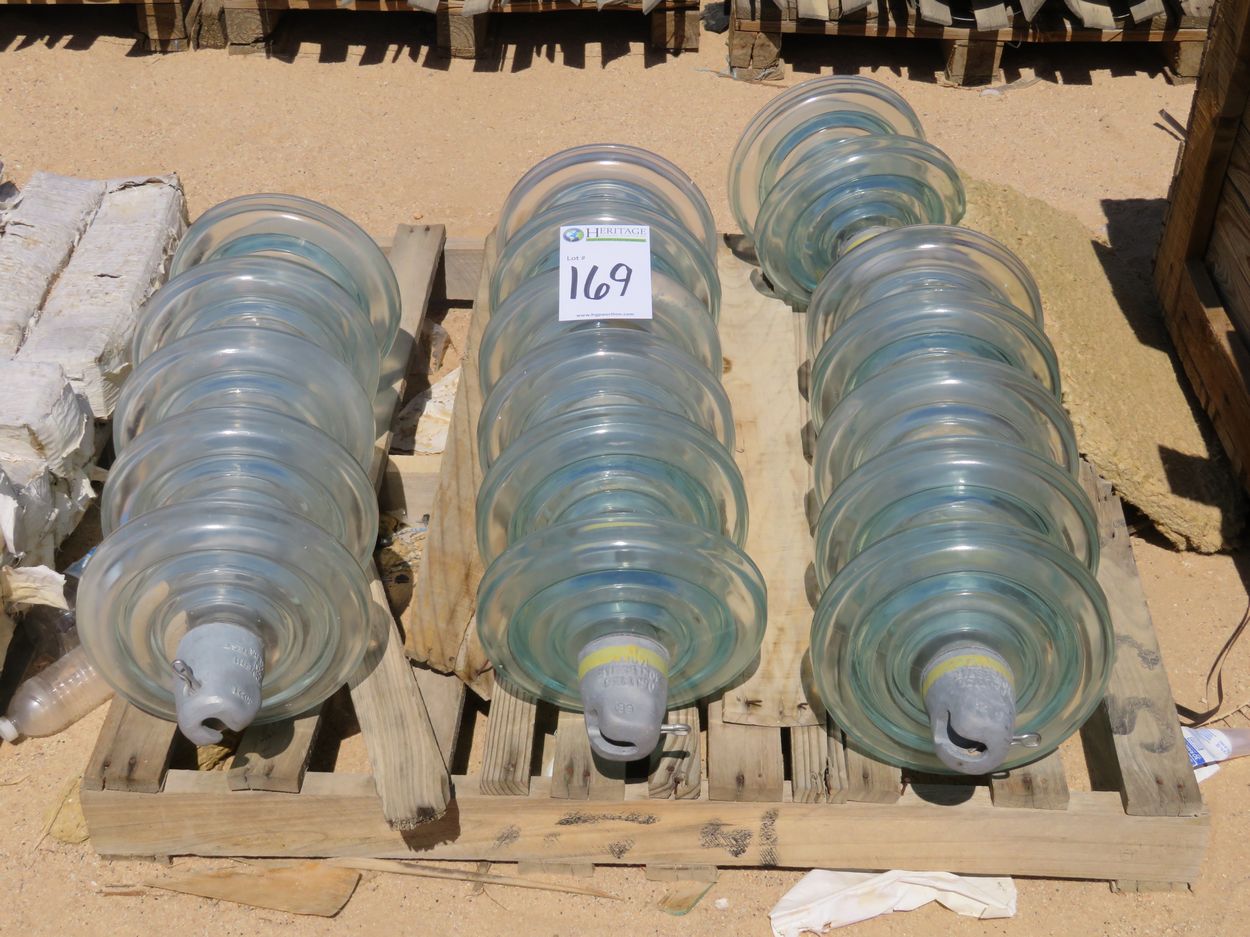 Sediver Toughened Glass Suspension Insulators. Lot: (18) Toughened ...