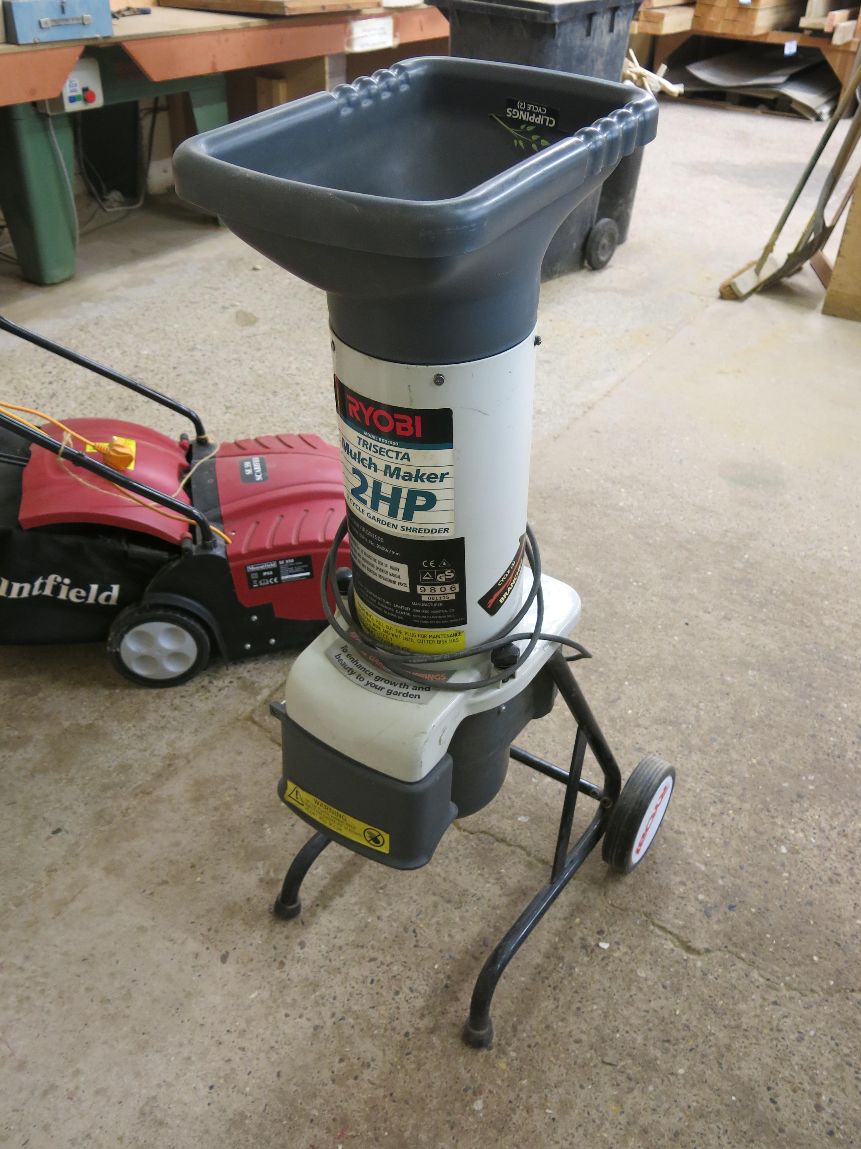 * Ryobi 2 HP Garden Shredder & Mountfield SE 350 Electric Lawn Scarifier