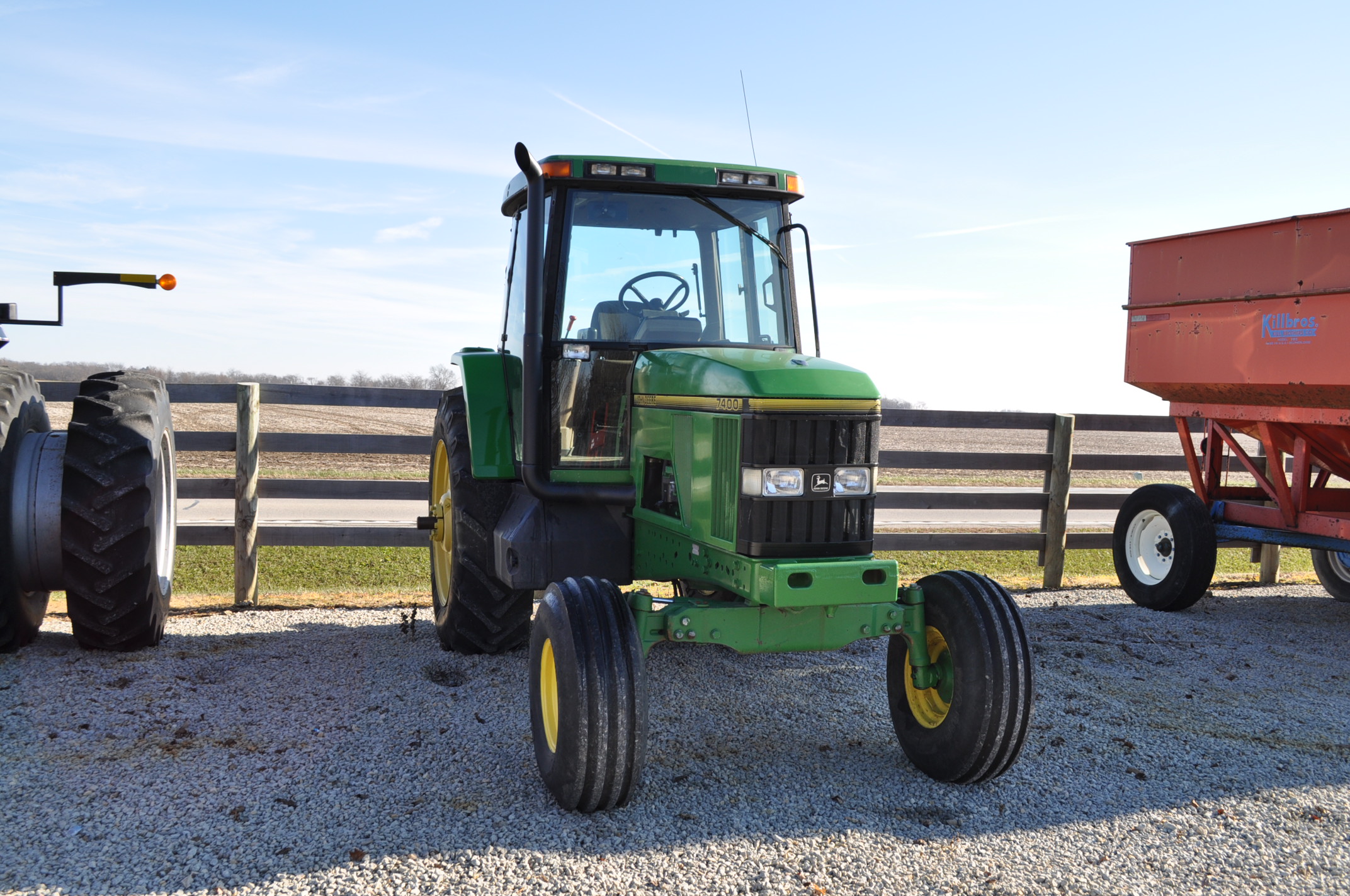 John Deere 7400 tractor, CHA, rebuilt, quad range power shift, 18.4-38 ...