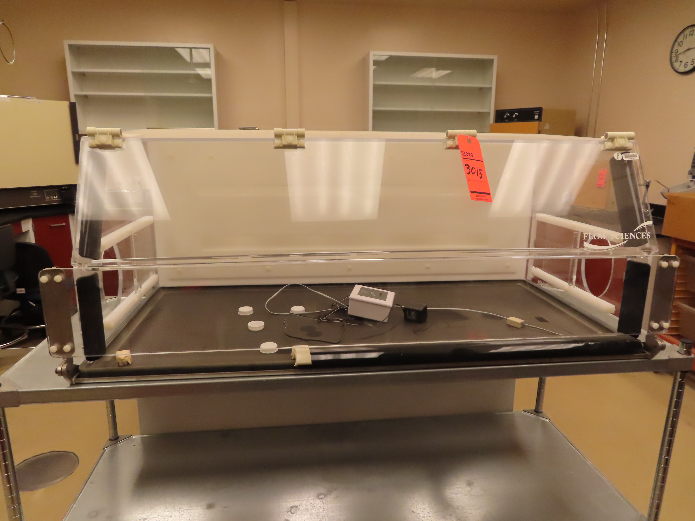 Flow sciences plexiglass clean chamber with table, chamber measures 46 ...