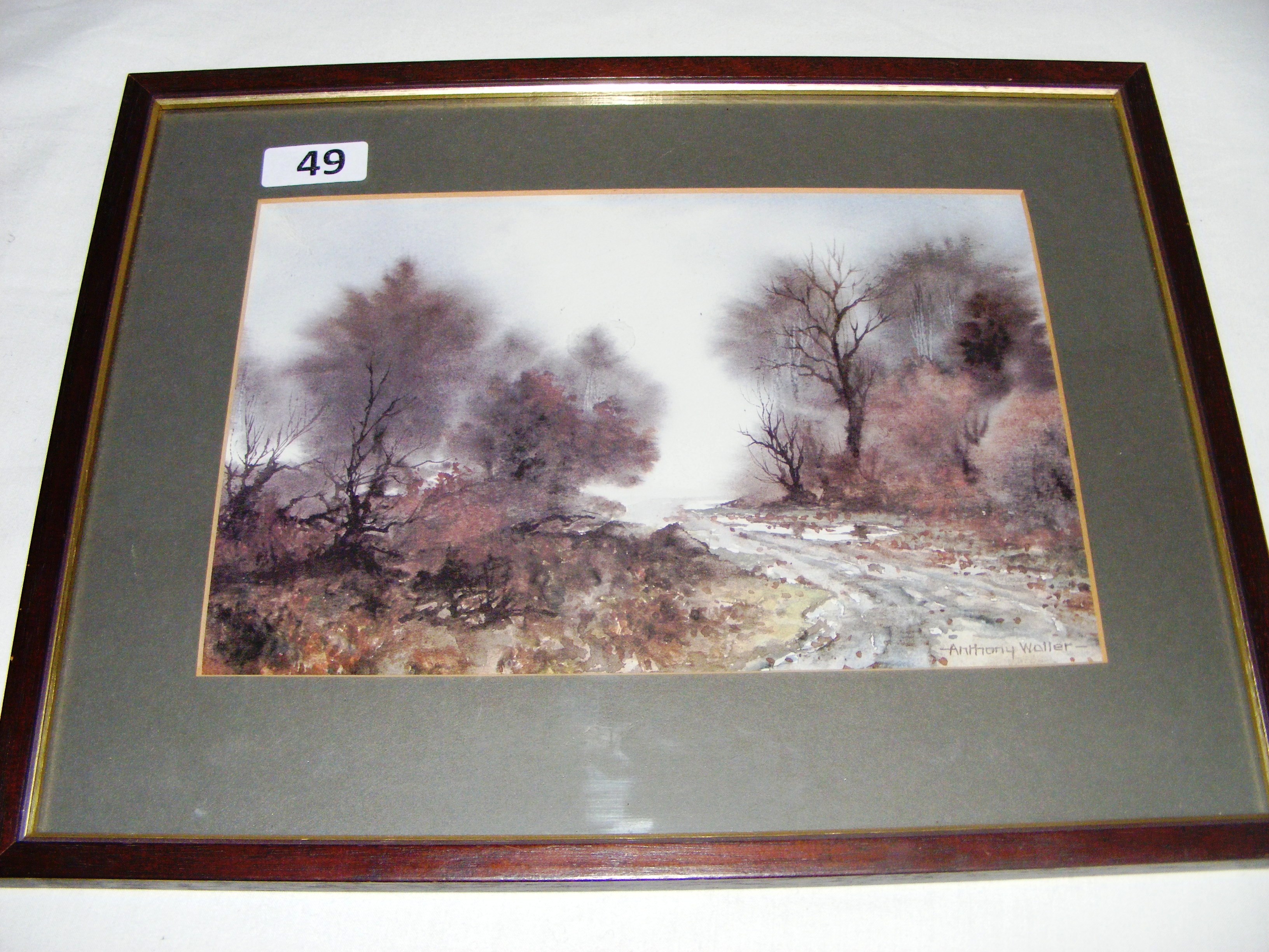 Anthony Waller, a signed watercolour painting of a landscape, measuring ...