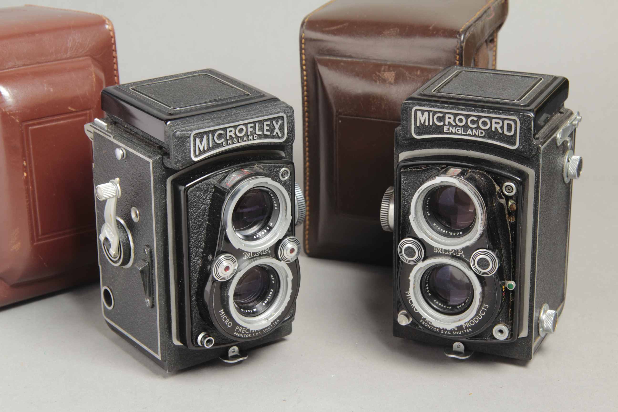 MPP TLR Cameras, a Microflex with a Microcord II both in makers cases