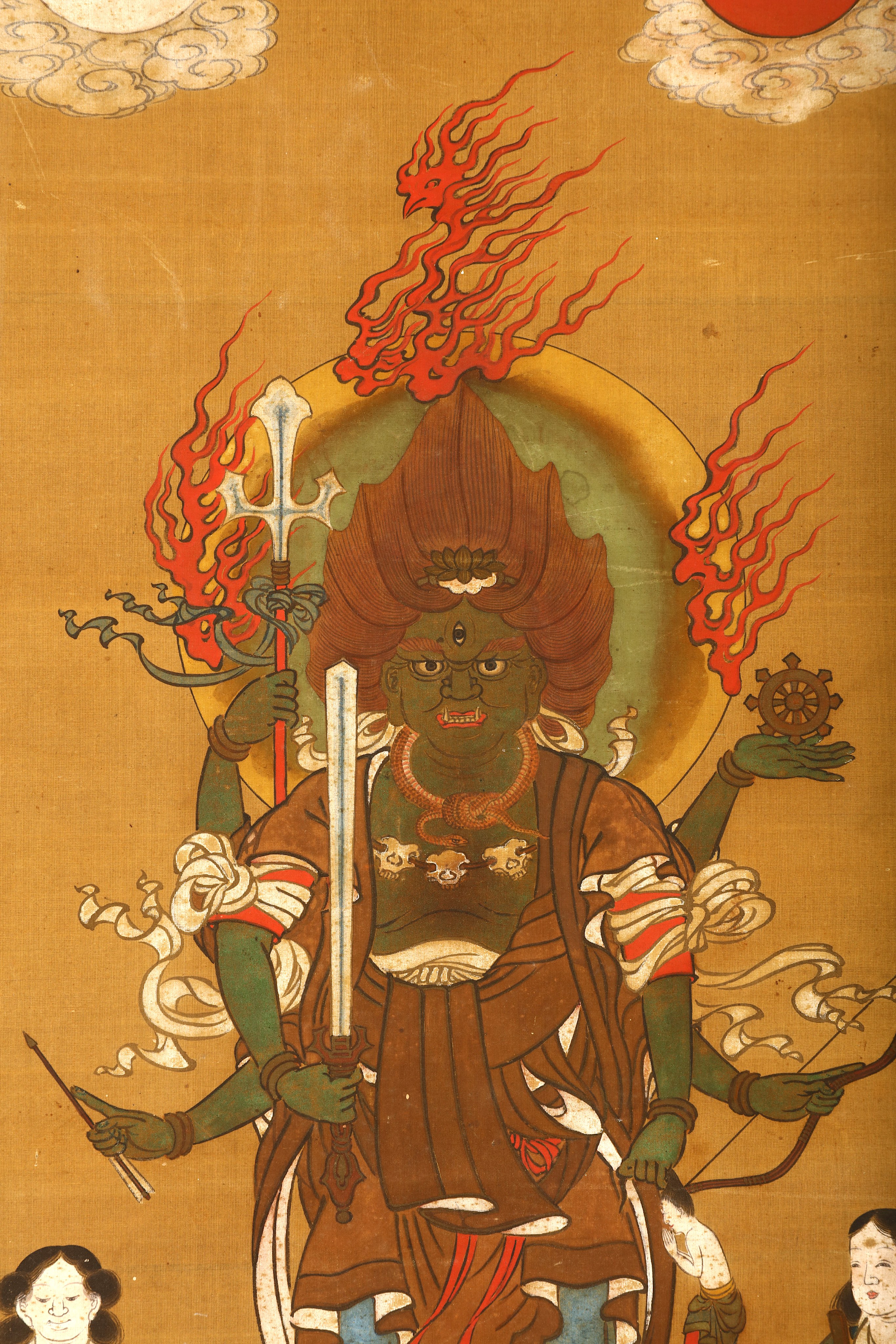 A BUDDHIST PAINTING OF KOSHIN BELIEF. Edo period. Painted in ink ...