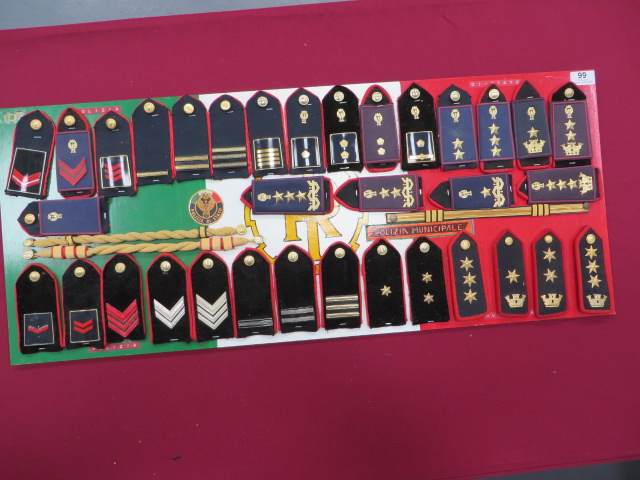 Selection of Italian Police Rank Badges including Polizia ... Polizia ...