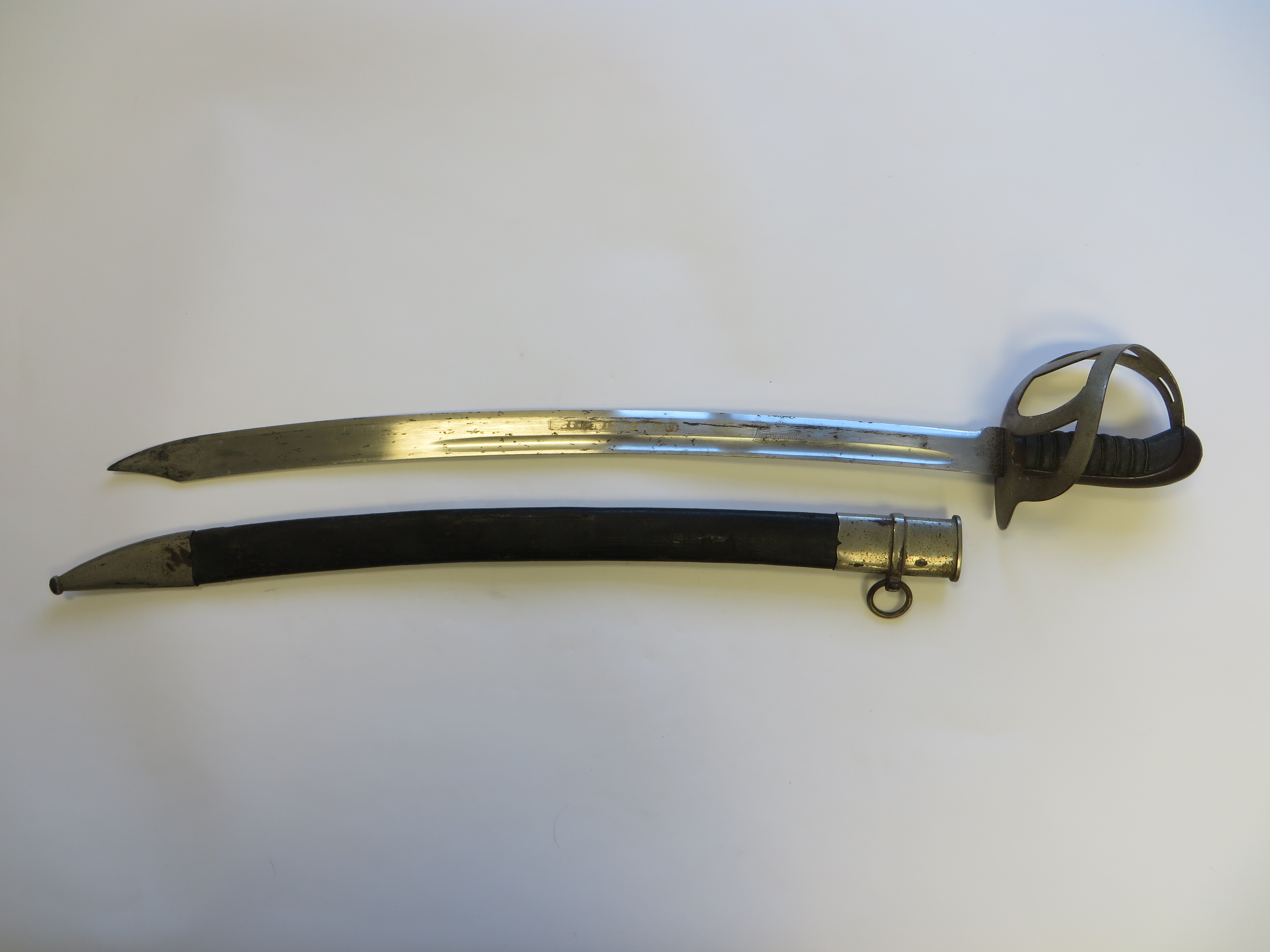 Early 20th Century Dutch Police Sword 24 1/2 inch single edged slightly ...
